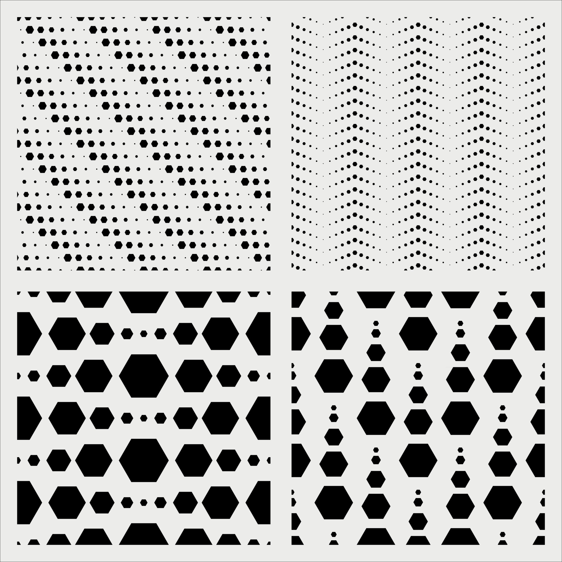 Seamless Hexagon Pattern set 2422040 Vector Art at Vecteezy