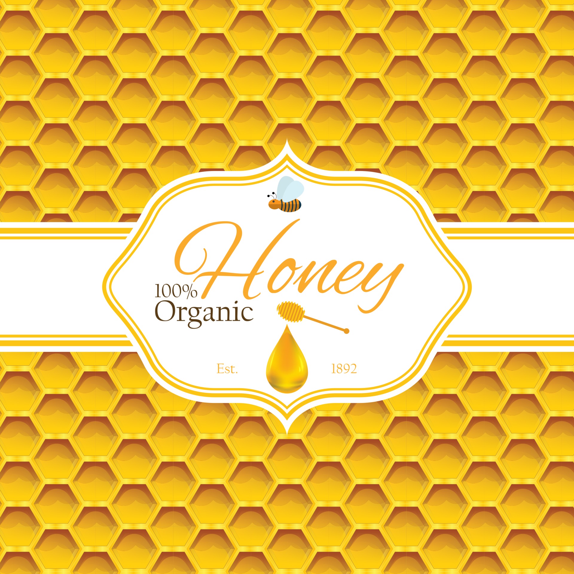 Plantilla de etiqueta de miel para productos de logotipo de miel con ... Plantilla de etiqueta de miel para productos de logotipo de miel con ...