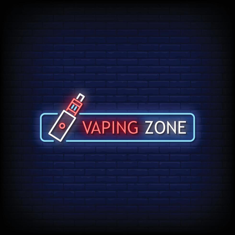 Vaping Zone Neon Signs Style Text Vector 2426754 Vector Art At Vecteezy