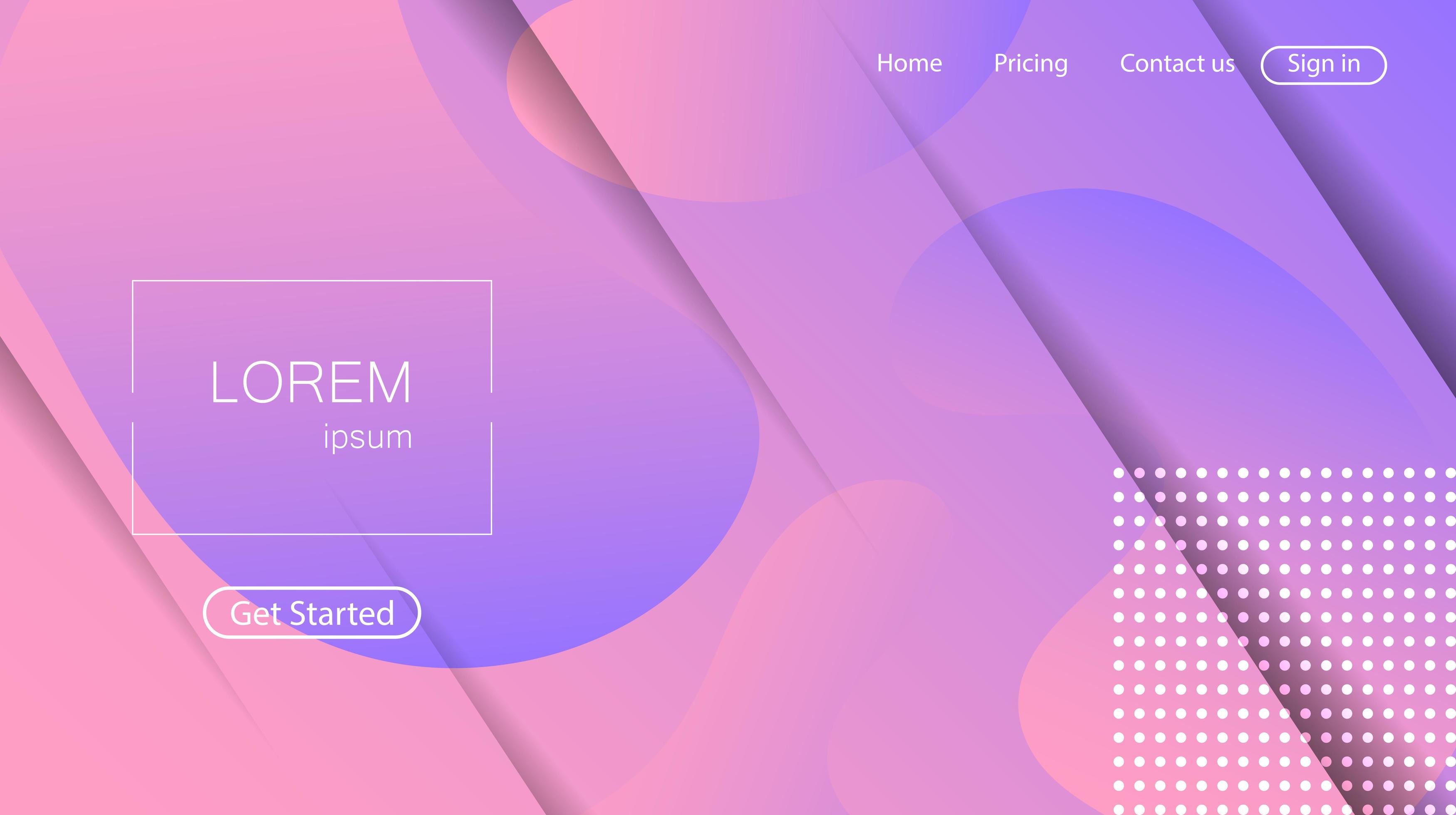 Website abstract background Bright colorful dynamic shapes landing page ...