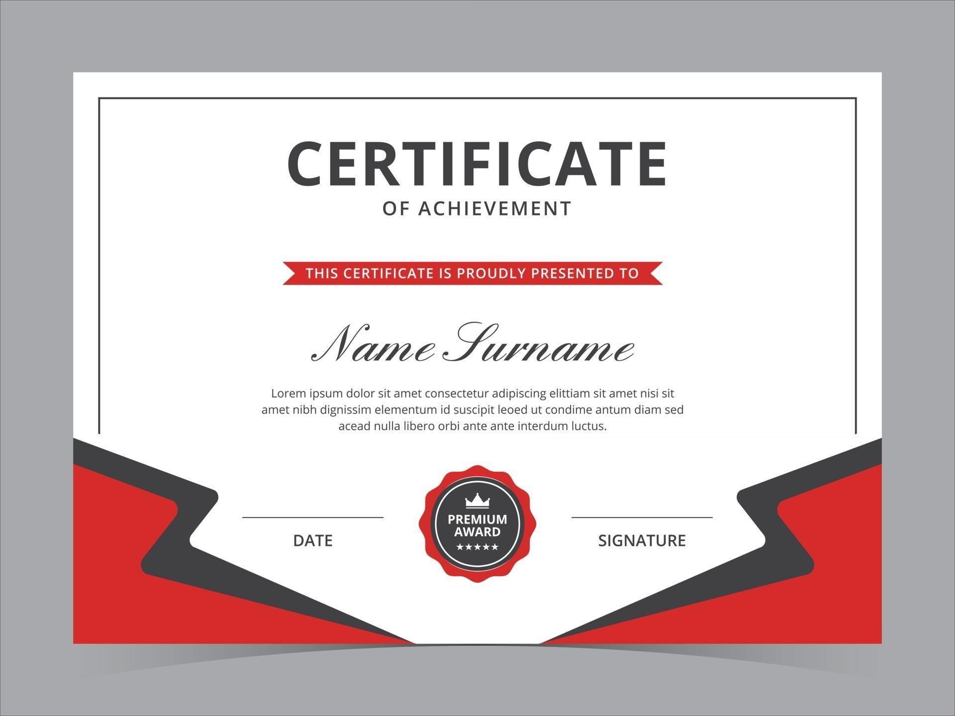 Certificate Template Vector Design 2432492 Vector Art At Vecteezy