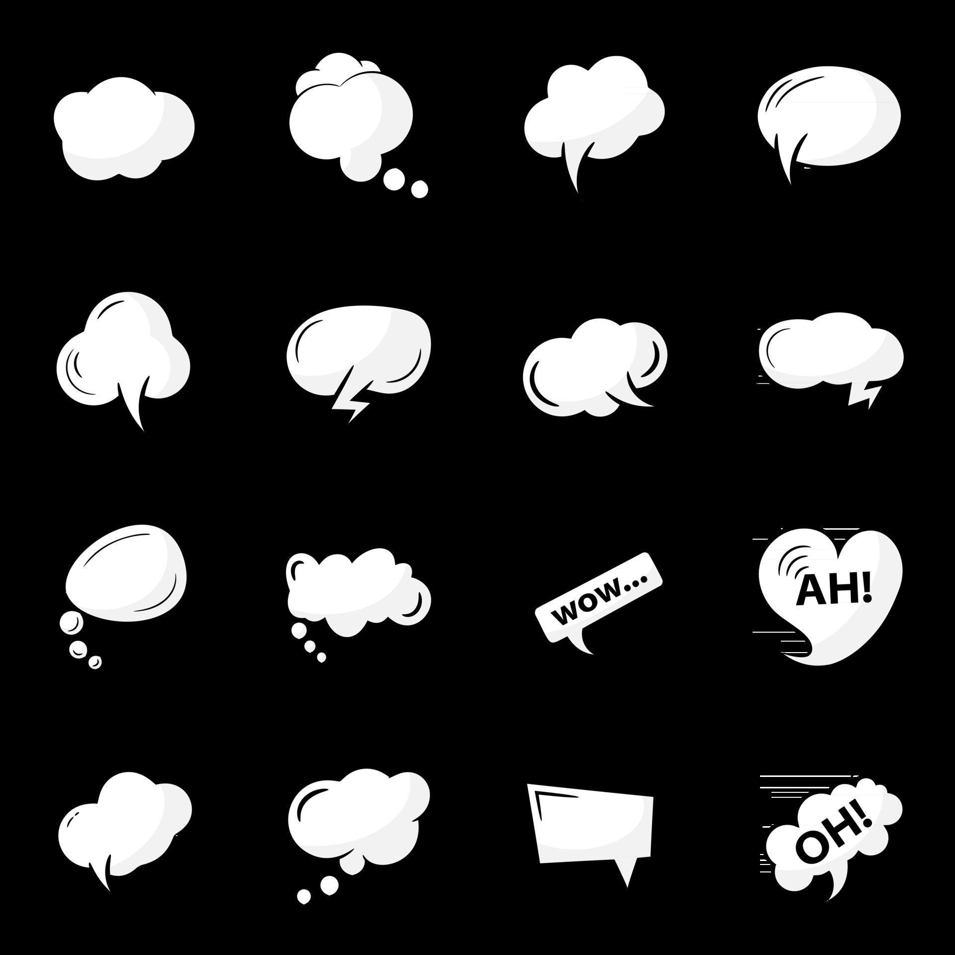 Speech Bubbles Elements 2437558 Vector Art at Vecteezy
