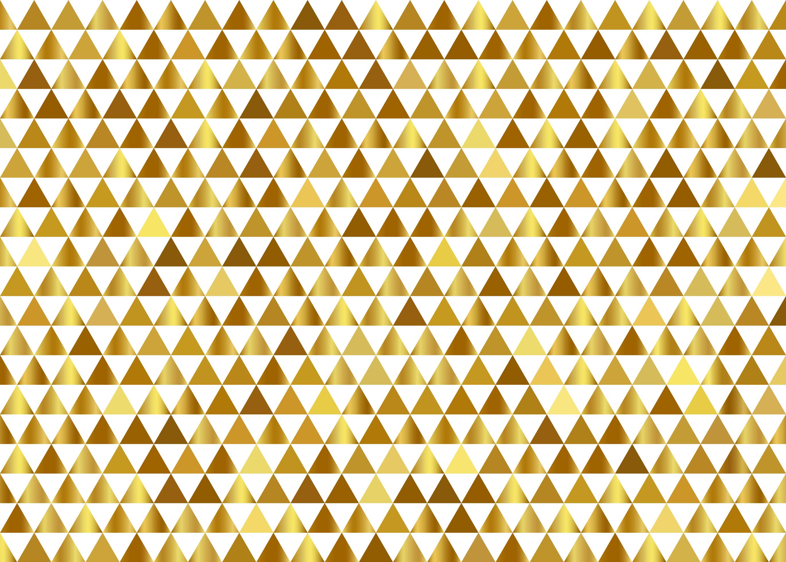 Abstract elegant gold gradient geometric triangles pattern on white ...