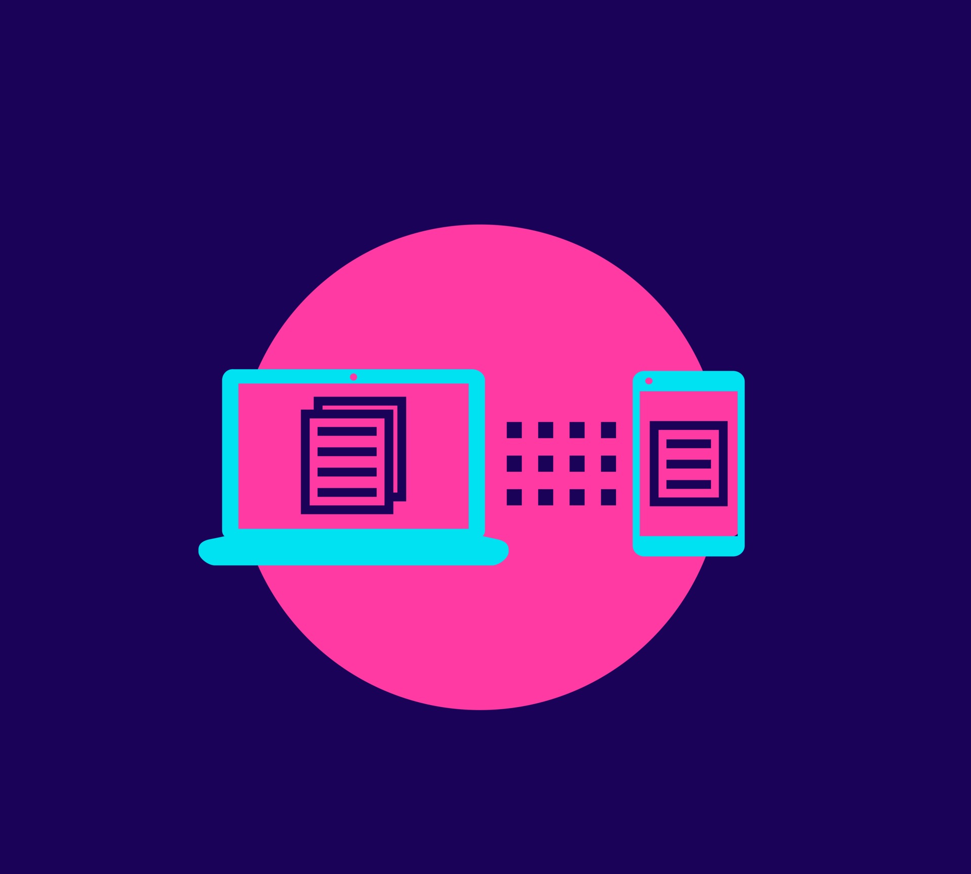 Data Synchronization Between Laptop And Smart Phone Vector 2443249