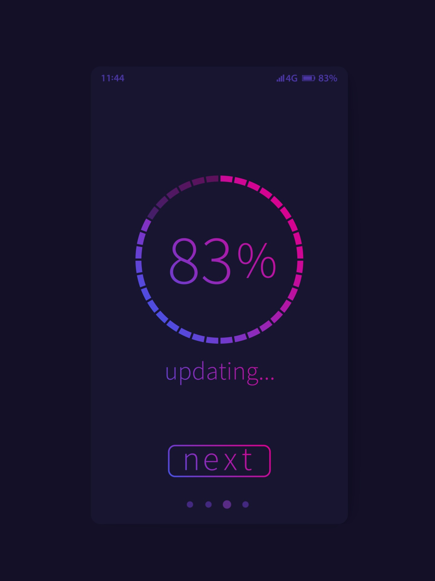 Progress Screen Mobile Interface Or Ui Template 2443329 Vector Art At Vecteezy