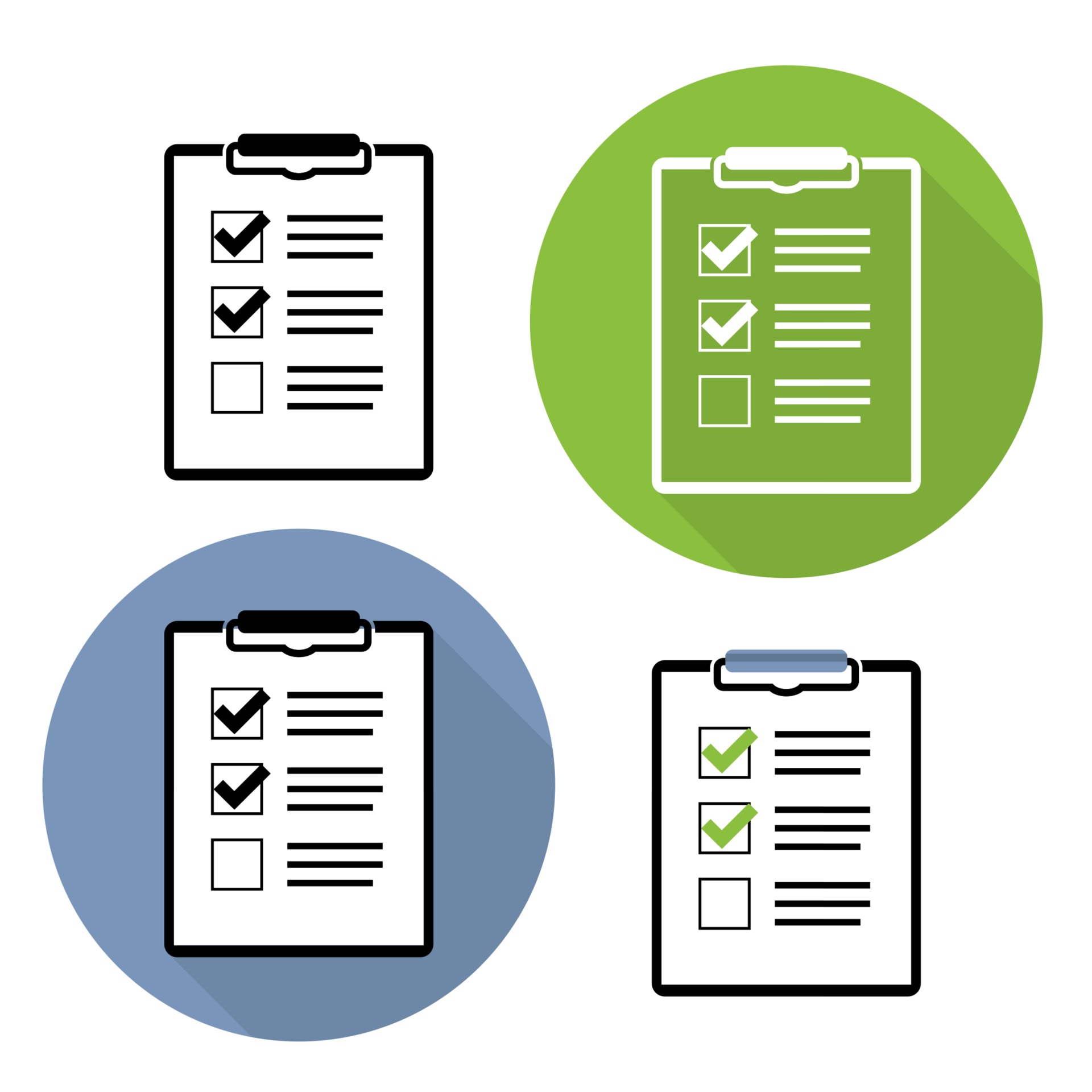 Check List Sign Flat Icon Collection Set 2449882 Vector Art at Vecteezy Check List Sign Flat Icon Collection Set 2449882 Vector Art at Vecteezy