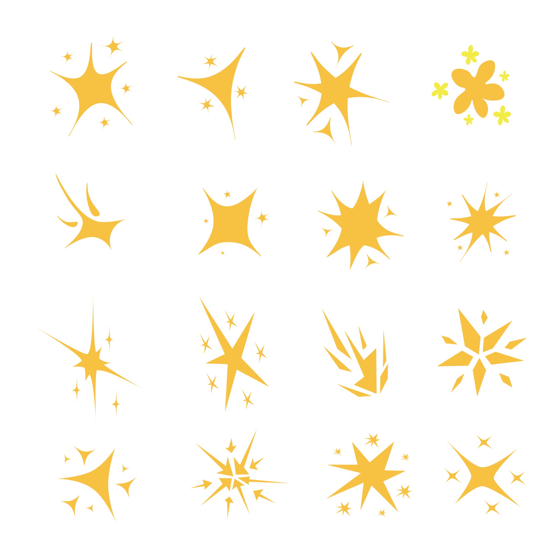 Sparkling stars shiny sparks glitter light star and sparkle meteor elements 2450620 Vector Art ...