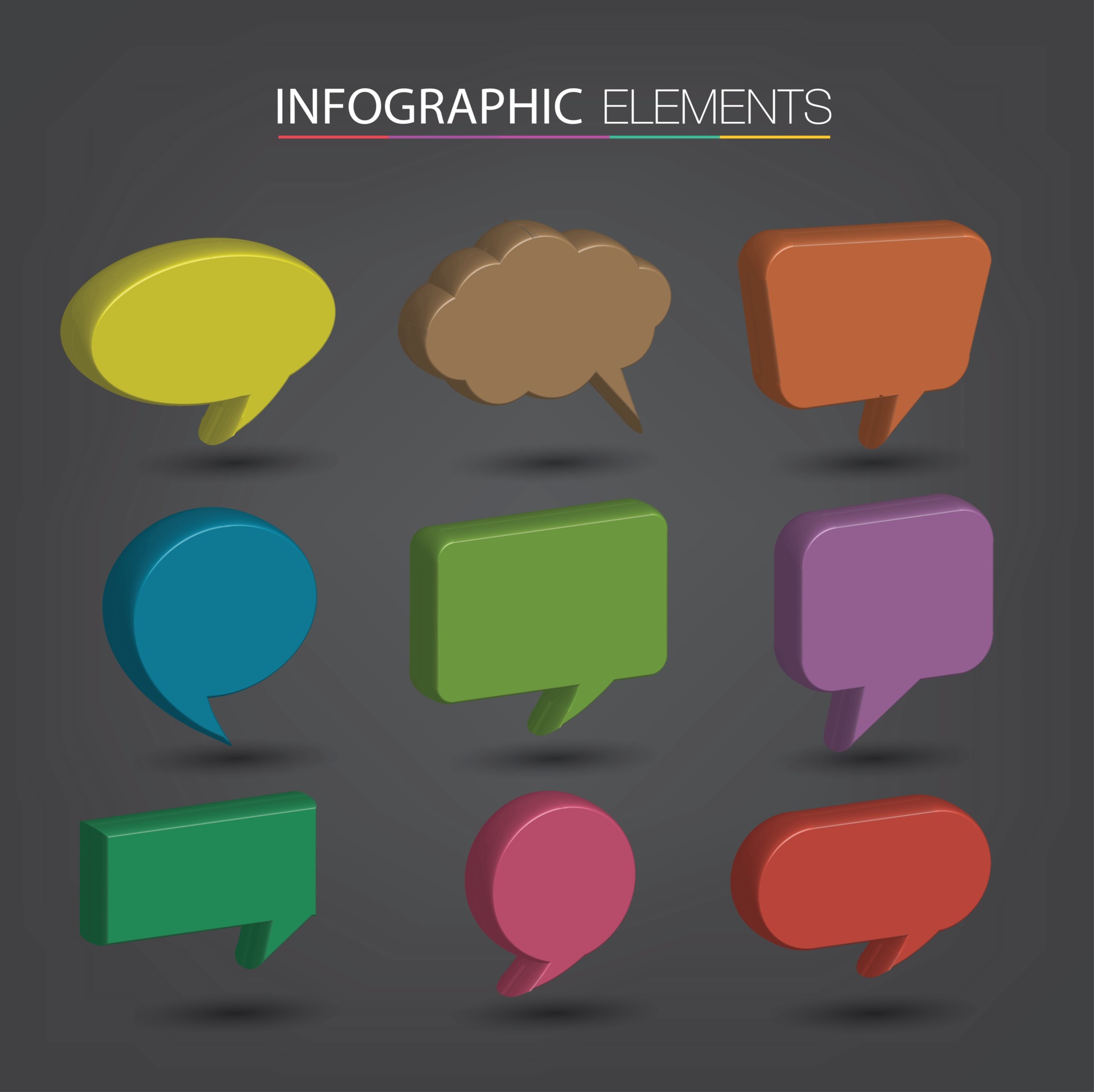 3D speech bubbles vector set 2450981 Vector Art at Vecteezy
