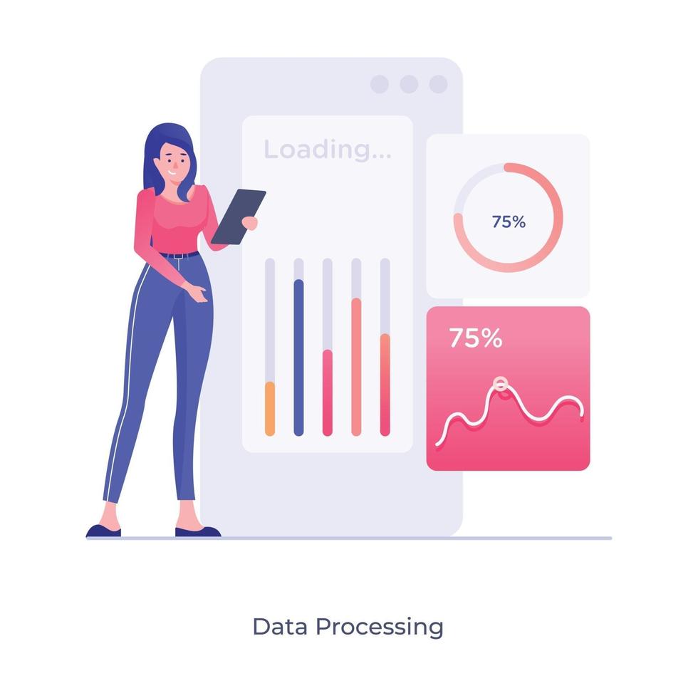 Data Processing and Business data 2452581 Vector Art at Vecteezy