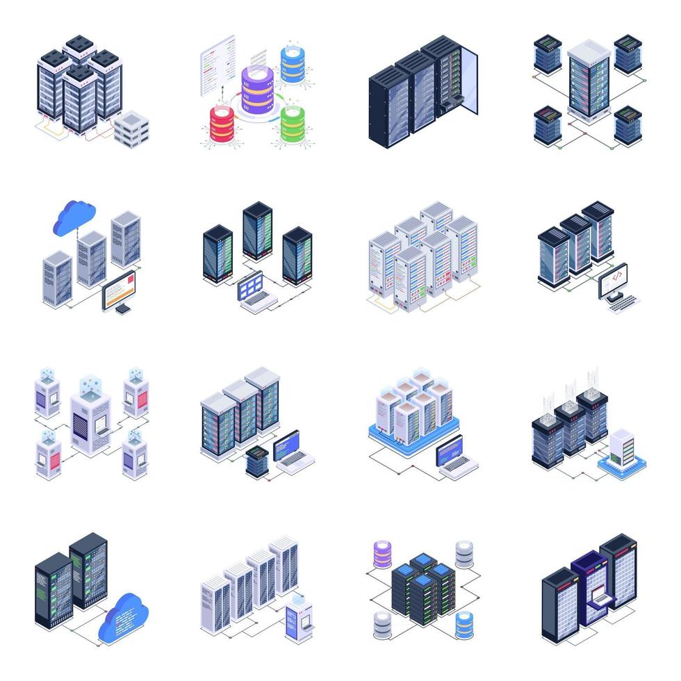 Servers in Modern Style 2461692 Vector Art at Vecteezy