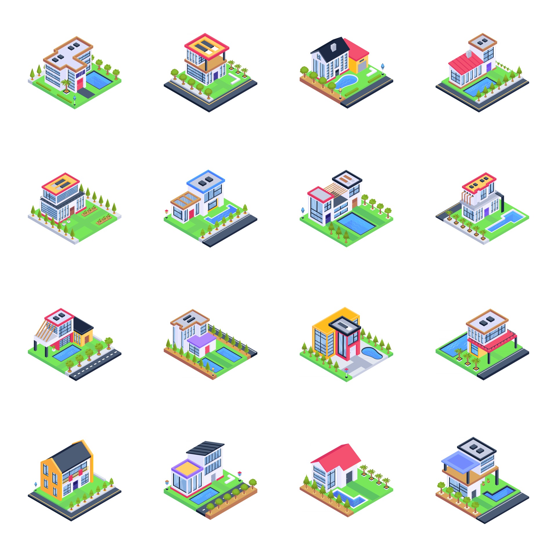 Pack of Buildings 2461715 Vector Art at Vecteezy