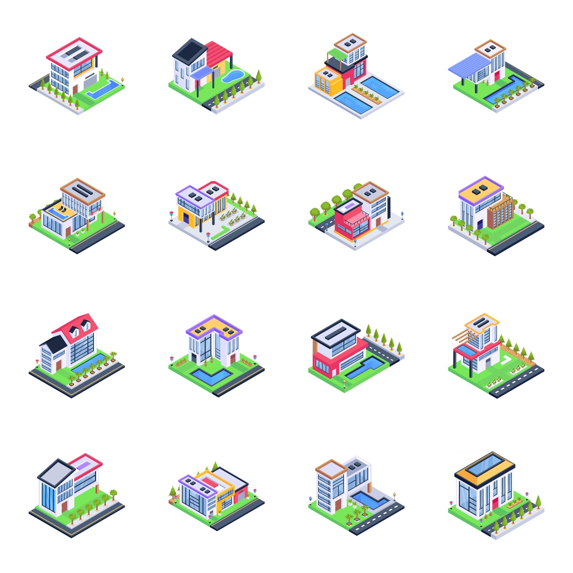 Pack of Home Architecture 2461719 Vector Art at Vecteezy