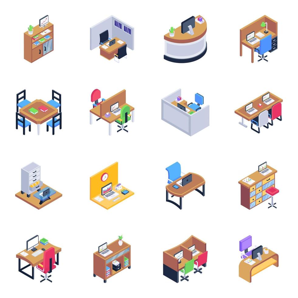 Pack of Workspace 2461727 Vector Art at Vecteezy