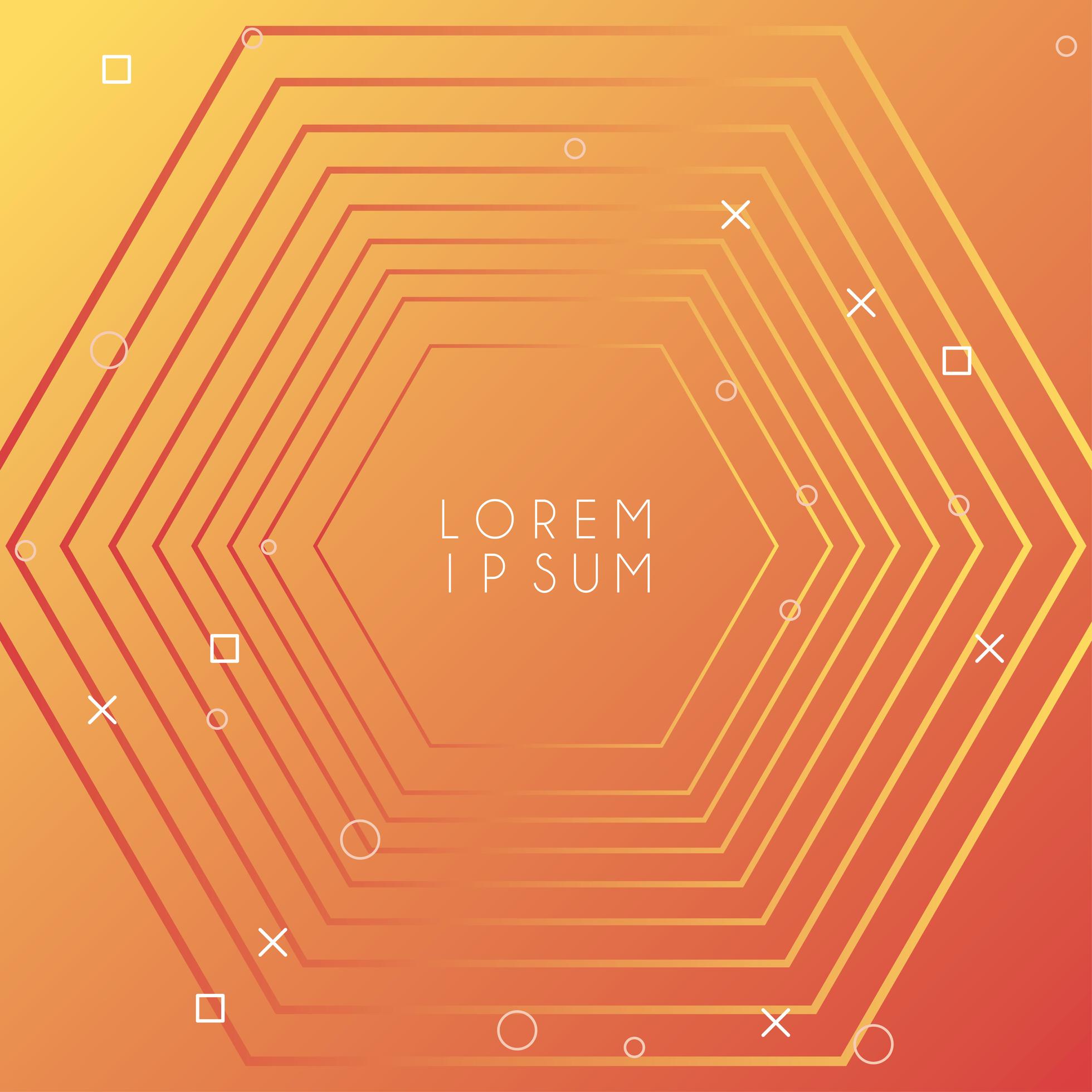 vivid paint color with hexagon frame background 2463237 Vector Art at ...