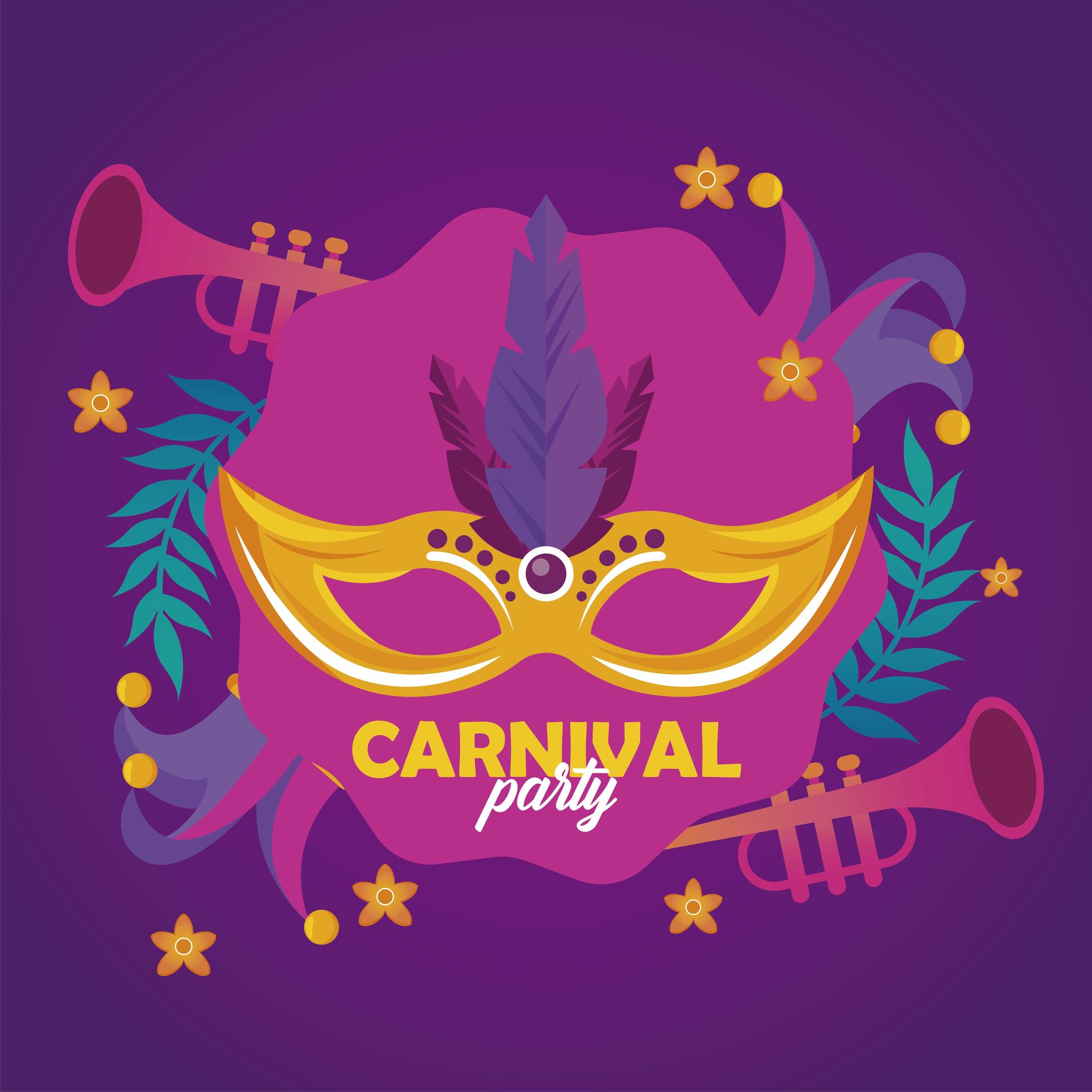 Mardi Gras Carnival Party Celebration With Mask And Feathers 2463508