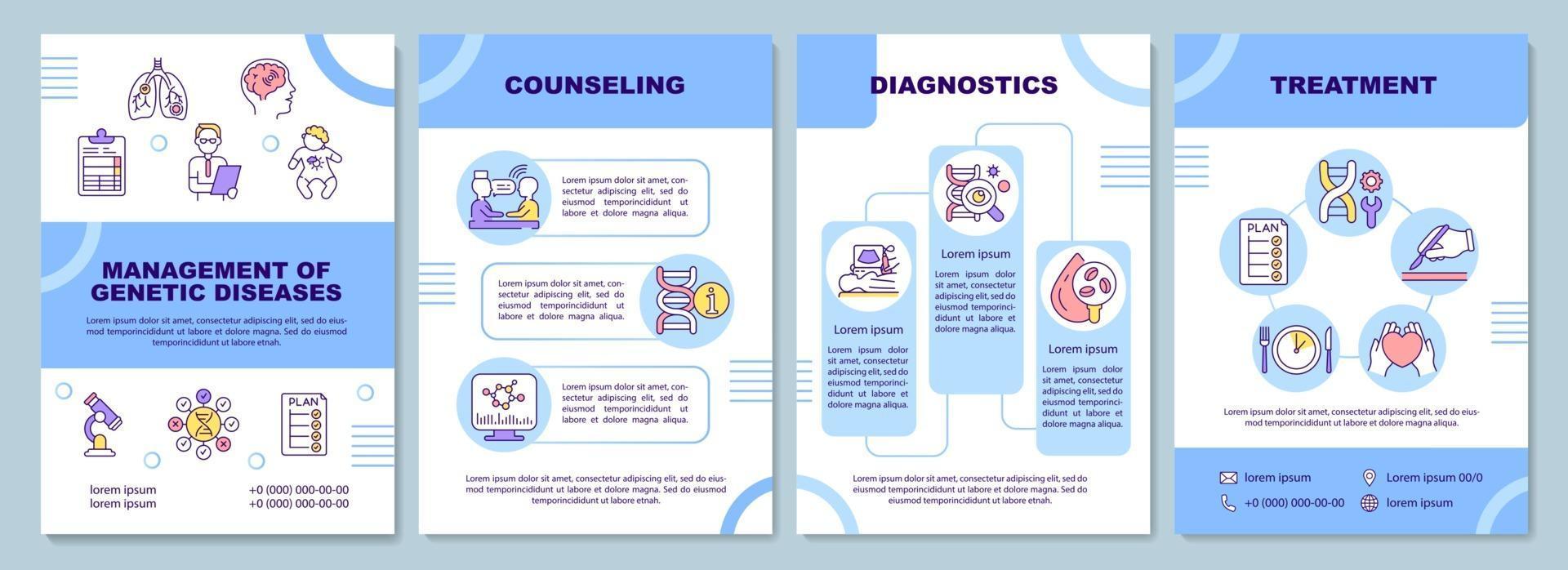 Management Of Genetic Diseases Brochure Template 2463976 Vector Art At Vecteezy