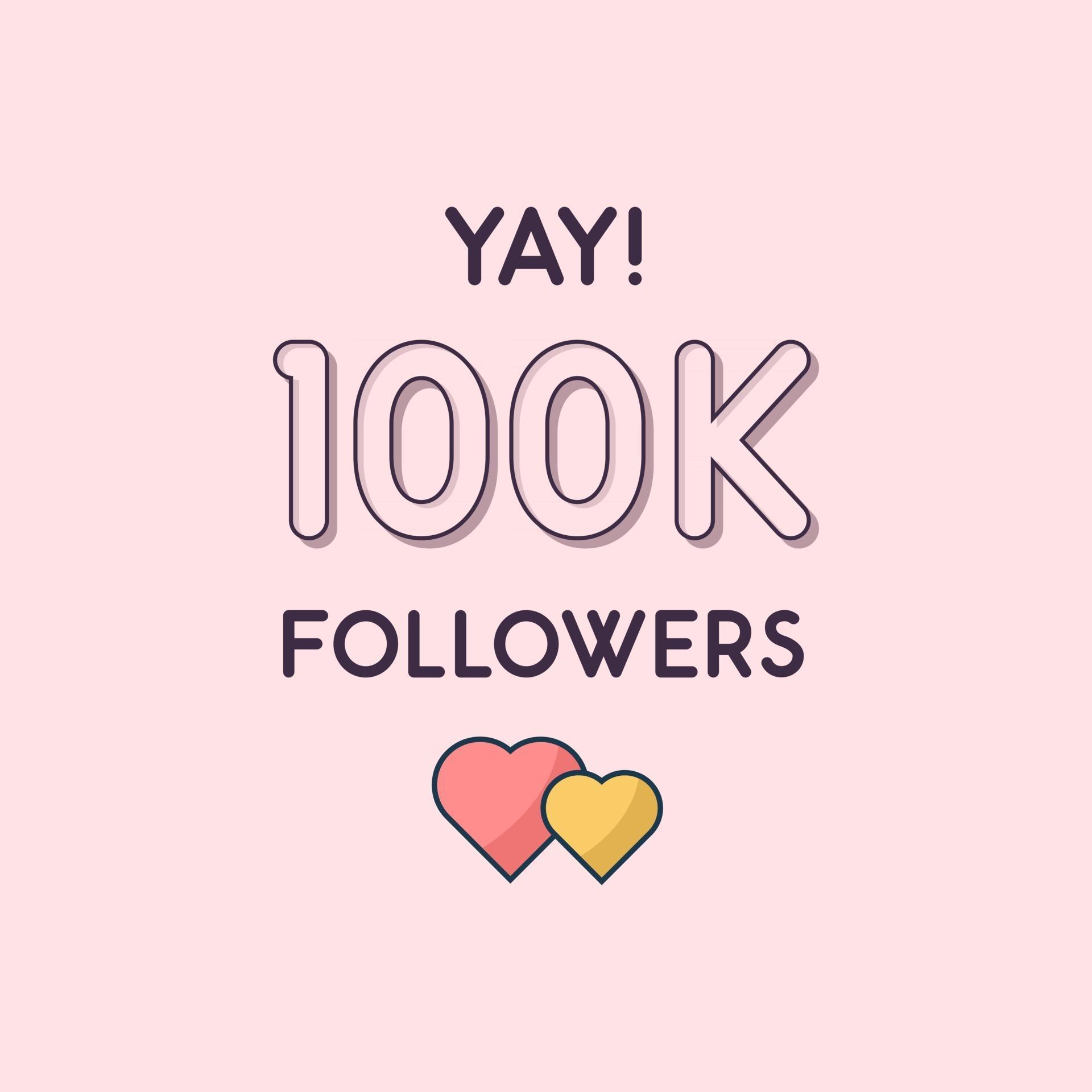 Yay 100k Followers Celebration Greeting Card For 100000 Social