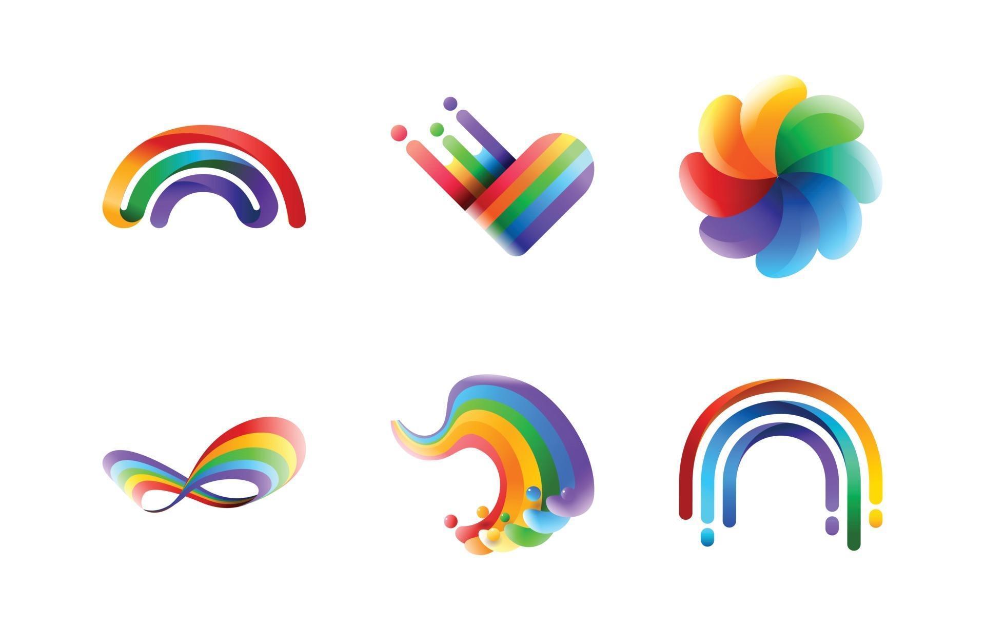 Collection of Colorful Abstract Rainbow Logo 2467345 Vector Art at Vecteezy