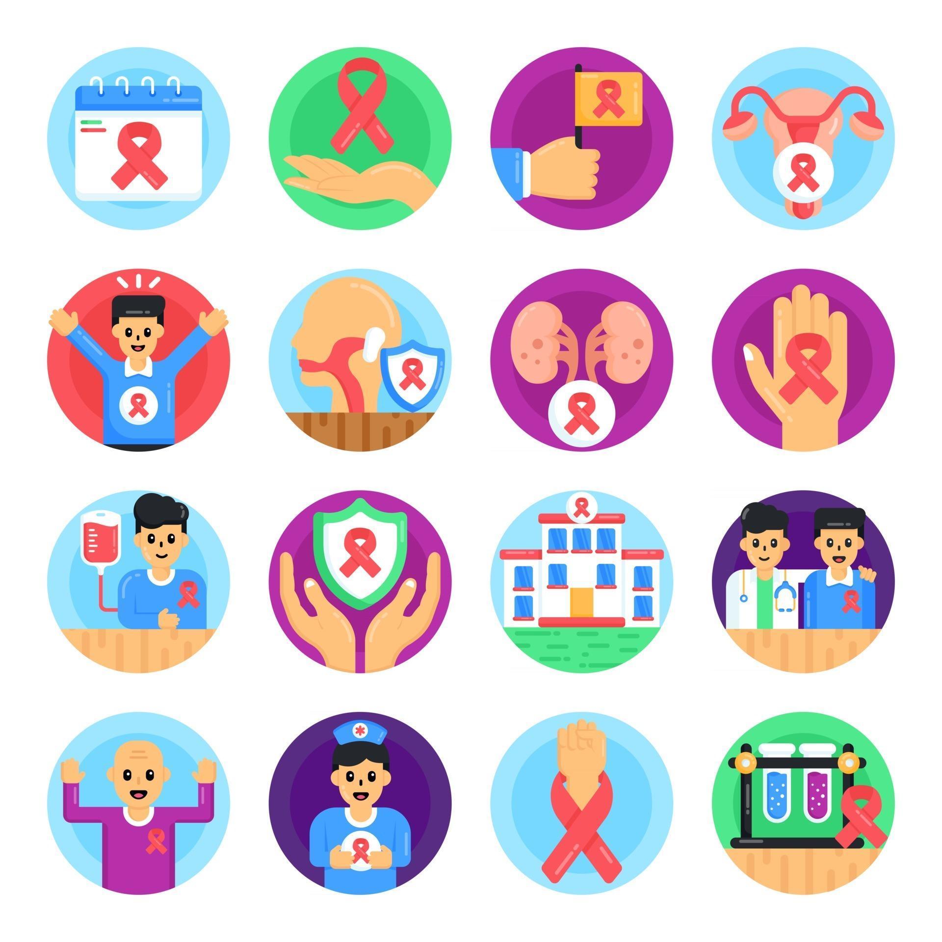 Pack Of Cancer Diseases 2473014 Vector Art At Vecteezy