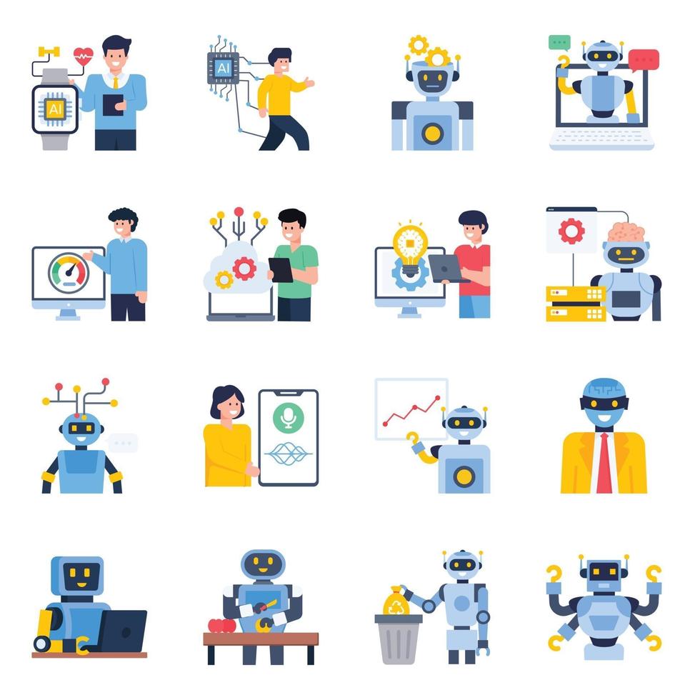 Set of Robotics 2473257 Vector Art at Vecteezy
