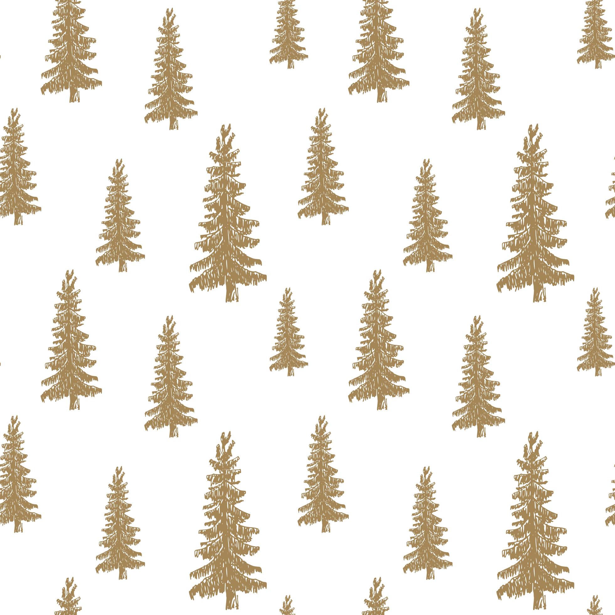 Pine tree hand drawn sketch retro, vintage Seamless Pattern. Vector ...
