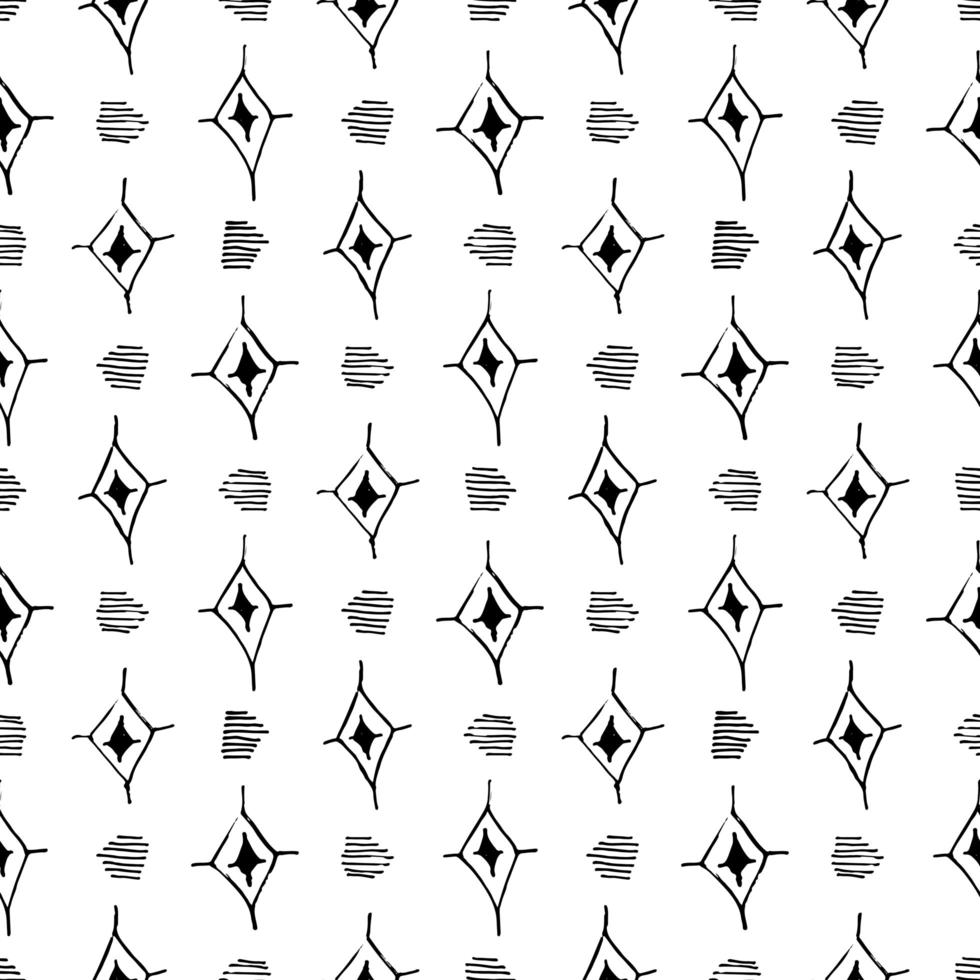 Hand Drawn Abstract Seamless Pattern Scribble Background Sketched