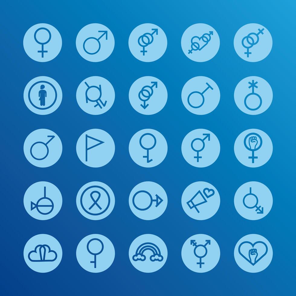 Sexual Orientation Icon Set 2485493 Vector Art At Vecteezy