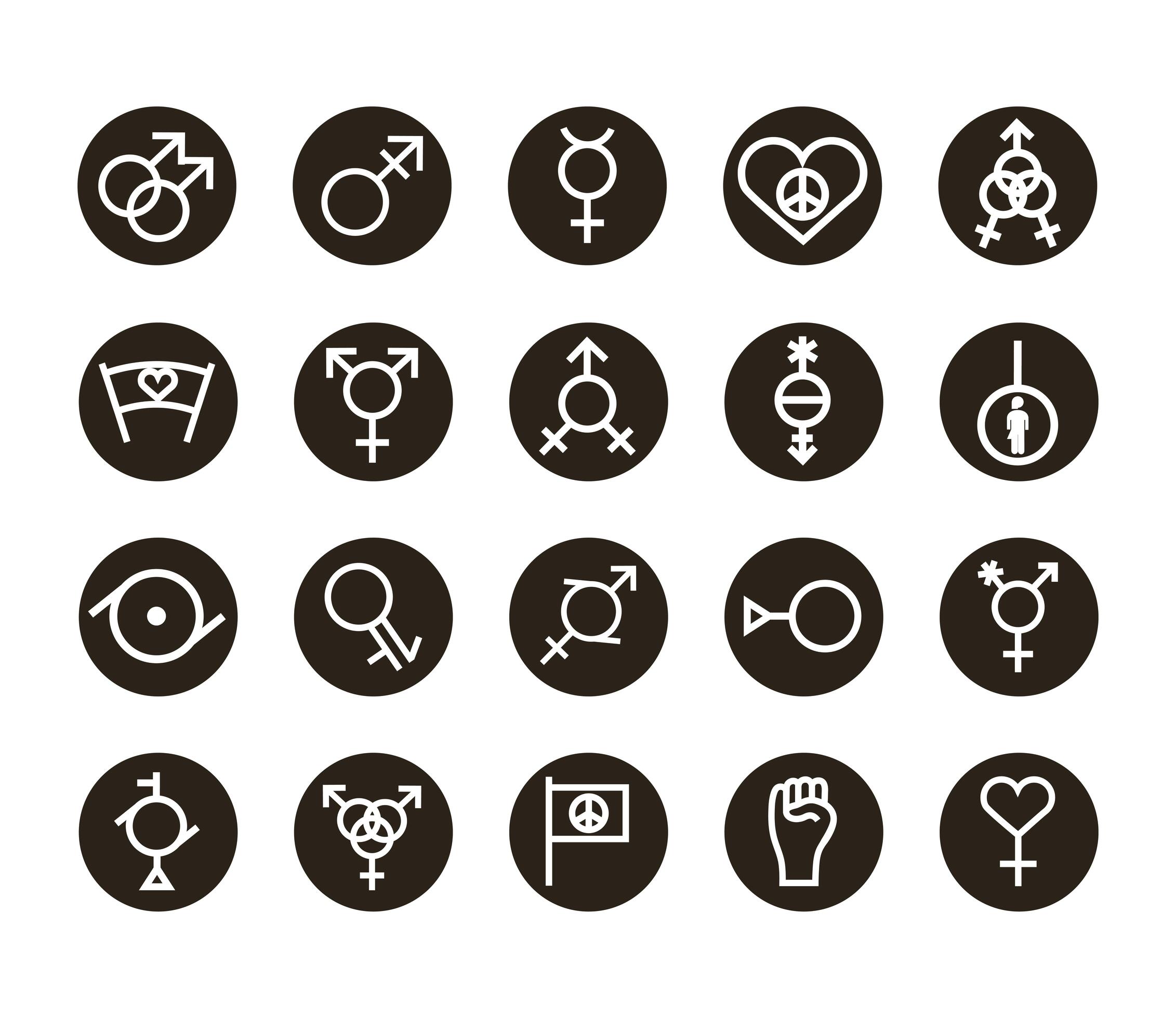 Sexual Orientation Icon Set 2485498 Vector Art At Vecteezy