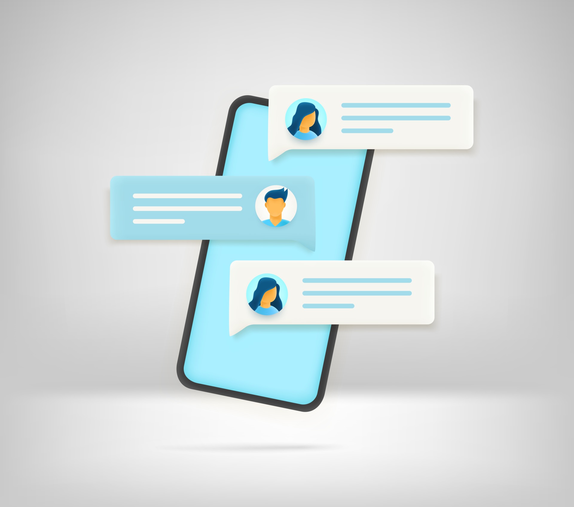 Mobile phone with messenger 2490735 Vector Art at Vecteezy