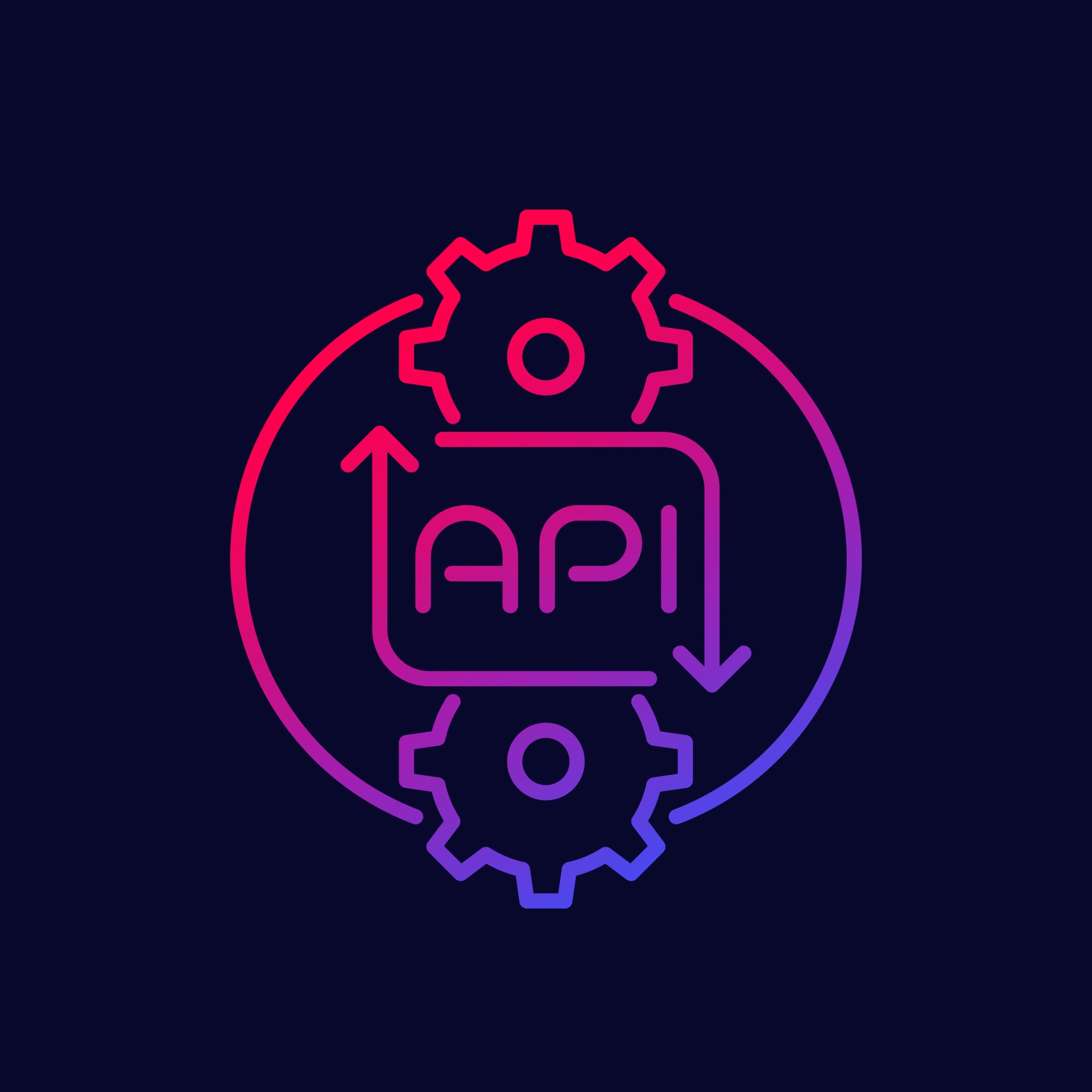 Api Linear Icon For Web 2492124 Vector Art At Vecteezy