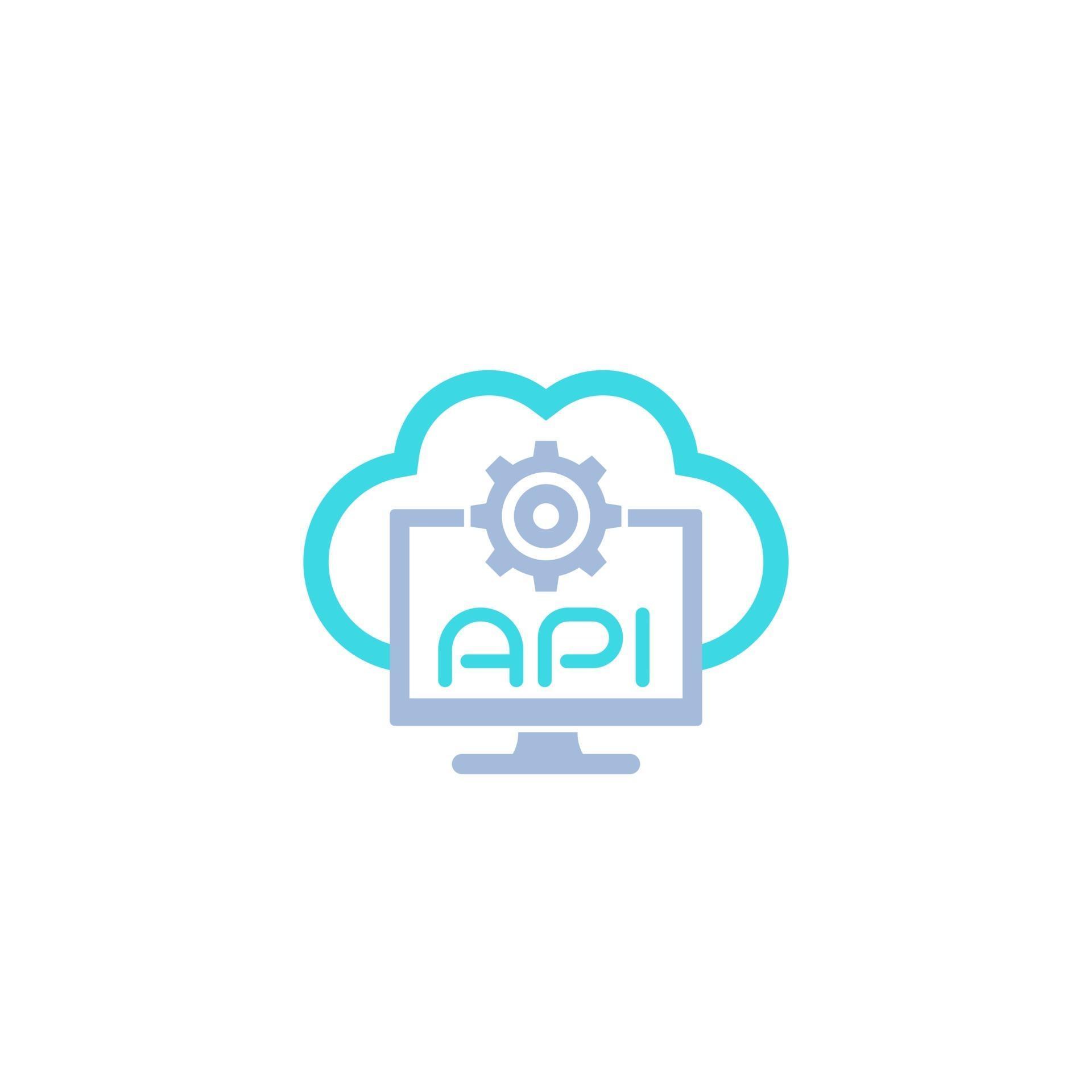 Cloud API and software integration vector icon 2492169 Vector Art at ...