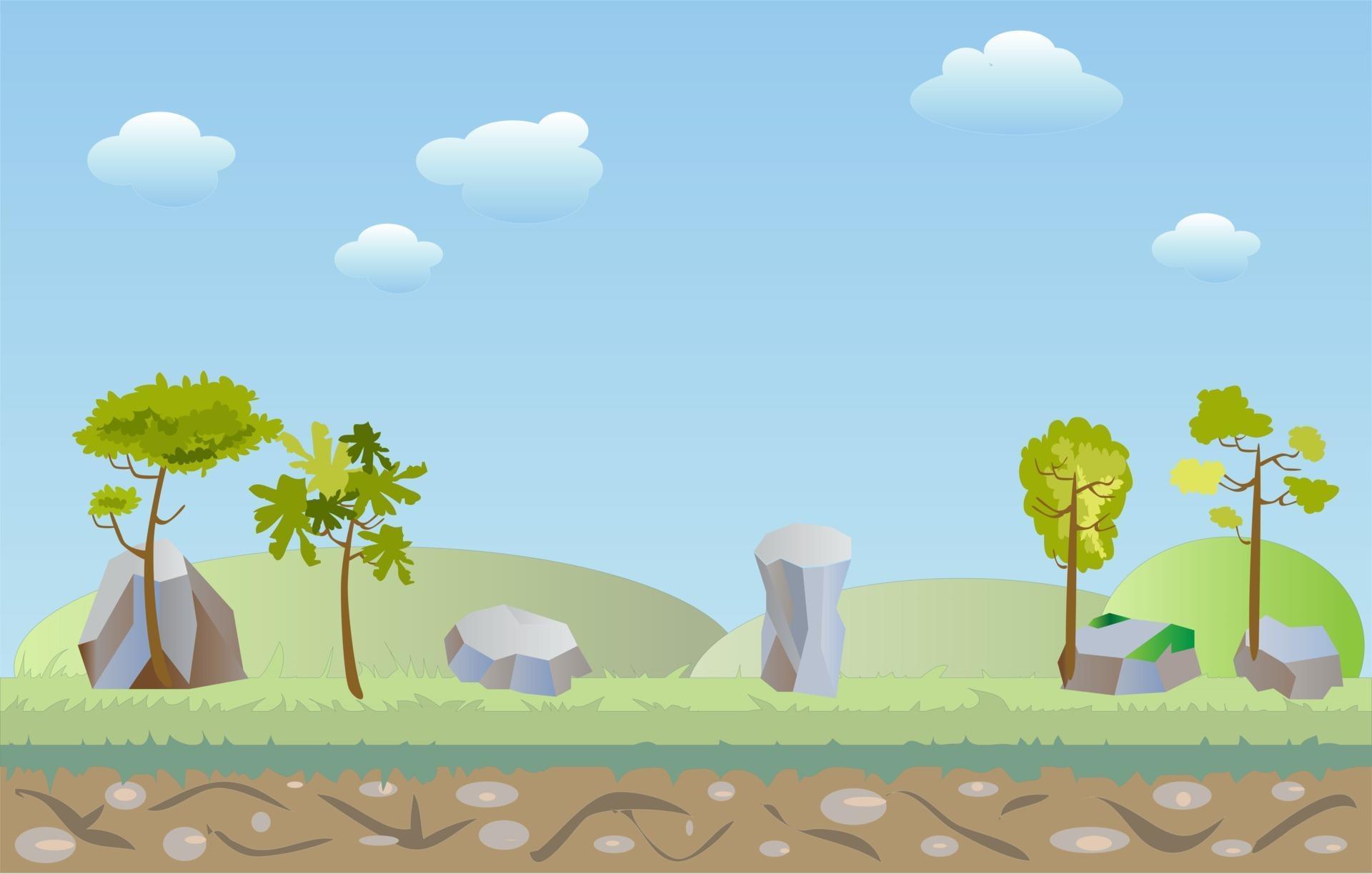 Grass Field Game Background Vector 2494395 Vector Art At Vecteezy