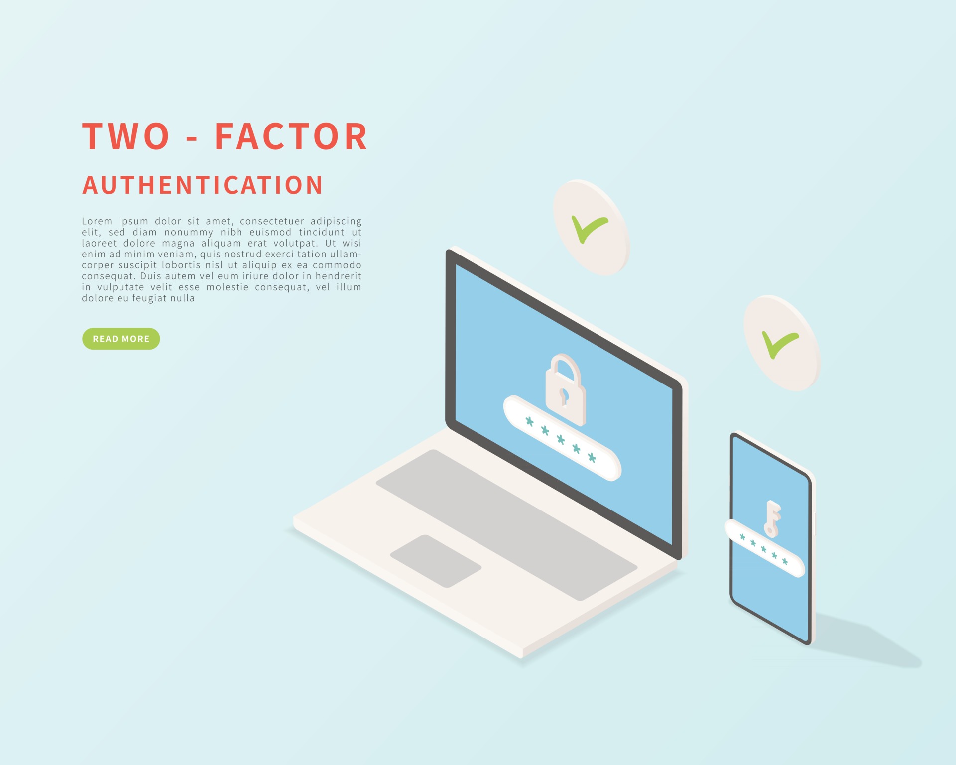 Two factor authentication Verification identity by password and ...