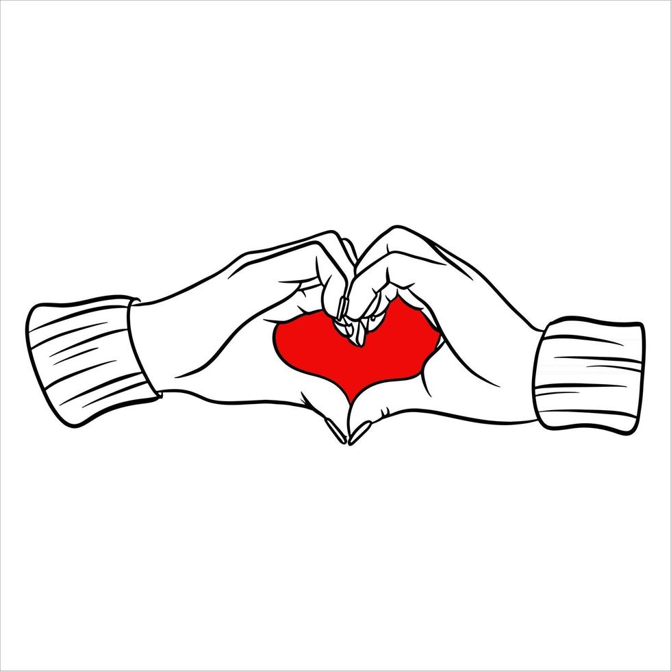 Hands Make A Heart Gesture A Romantic Gesture Handmade Style 2501319