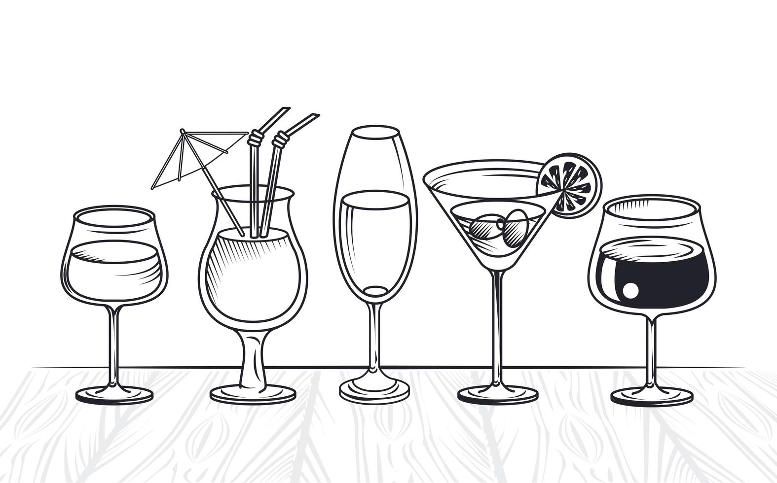 Drinks Cocktails Cups 2502668 Vector Art At Vecteezy