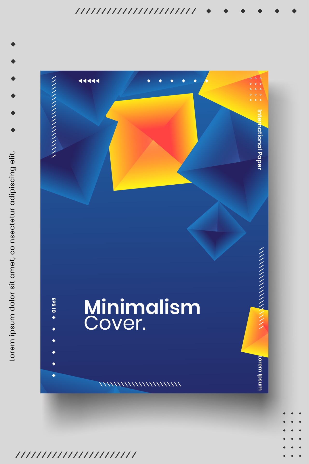 Cover design template set with abstract lines modern different color gradient style on ...