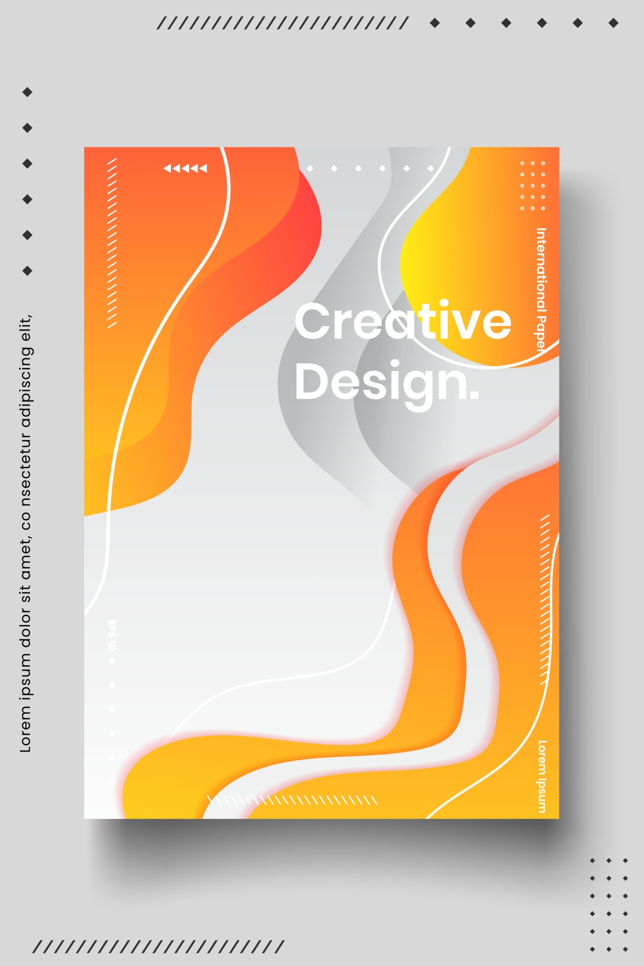 Cover design template set with abstract lines modern different color gradient style on ...