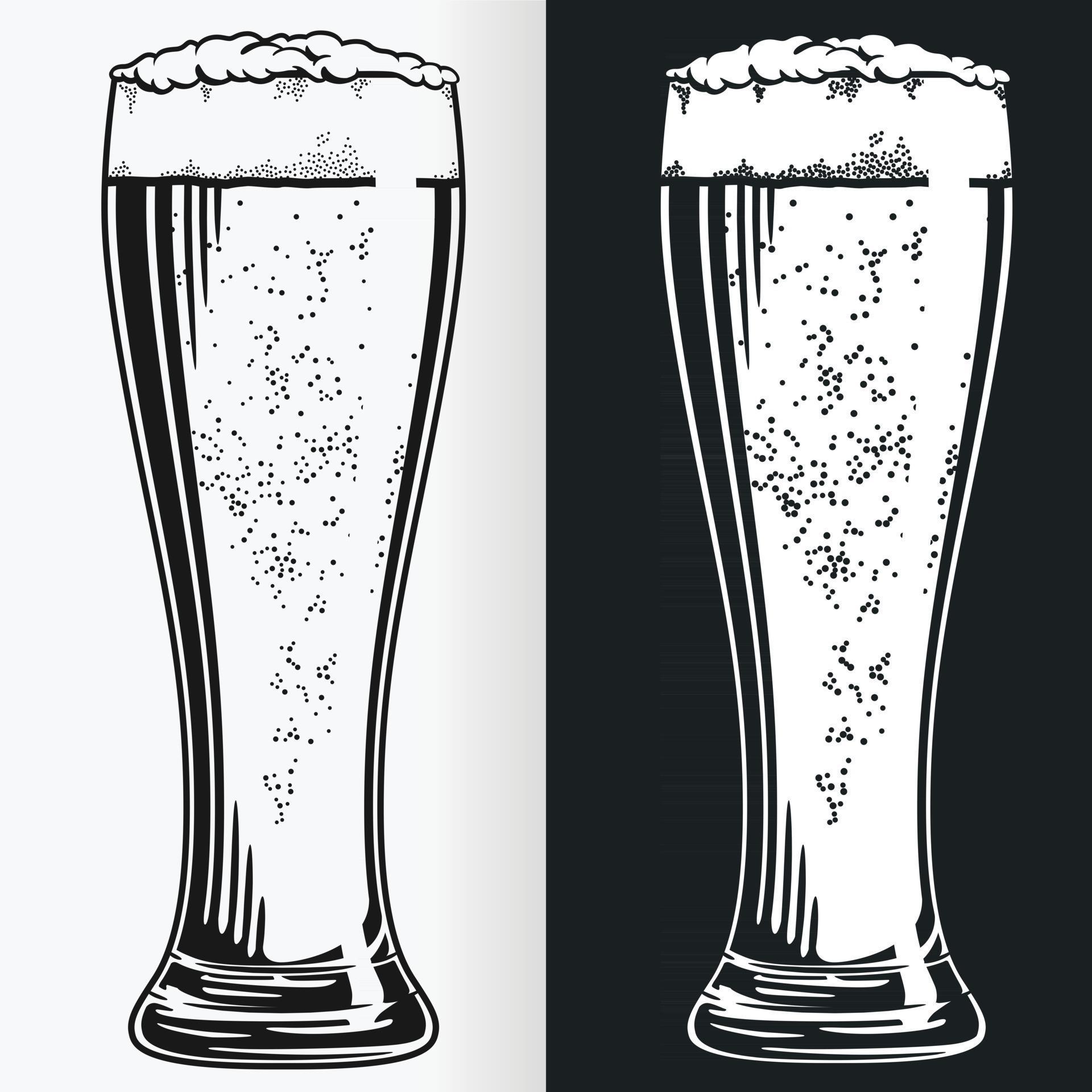 Silhouette Tall Pilsner Beer Glass Stencil Ilustration Drawing 2503039 Vector Art At Vecteezy