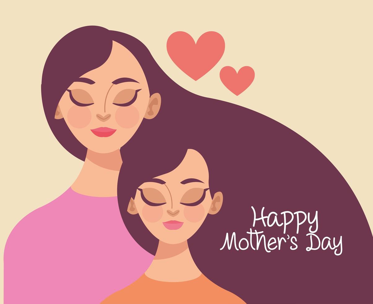 mom and daughter 2506972 Vector Art at Vecteezy