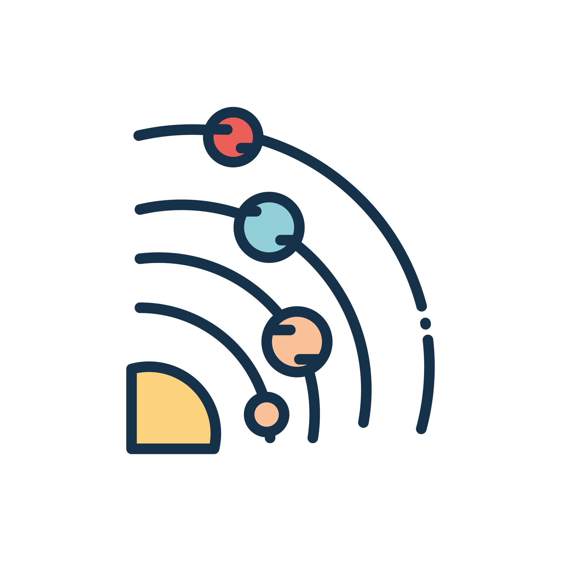 sun planets solar system galaxy astronomy and space 2509586 Vector Art ...