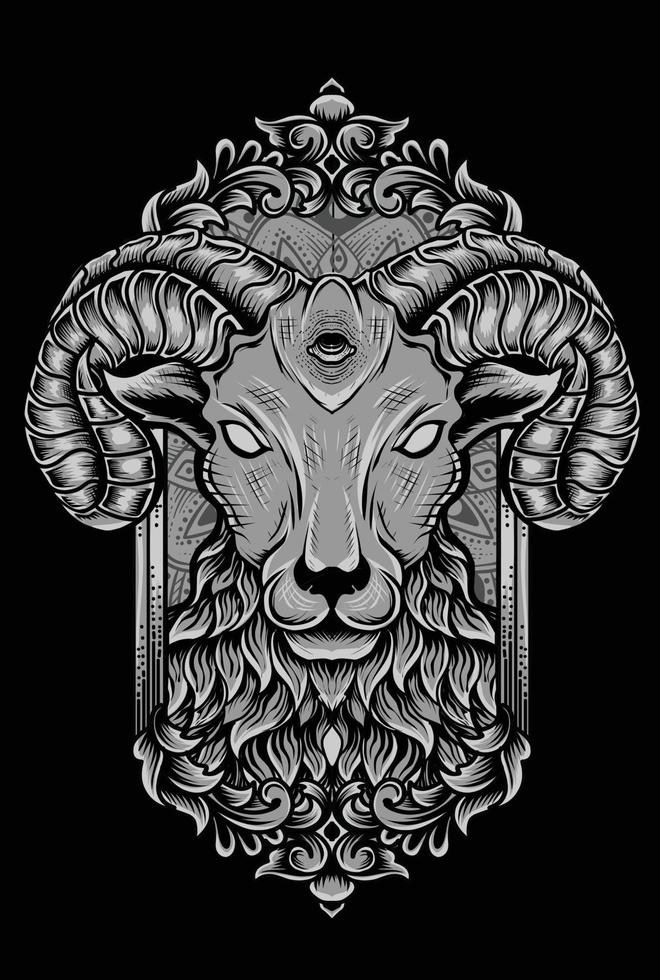 devil sheep head 2511259 Vector Art at Vecteezy