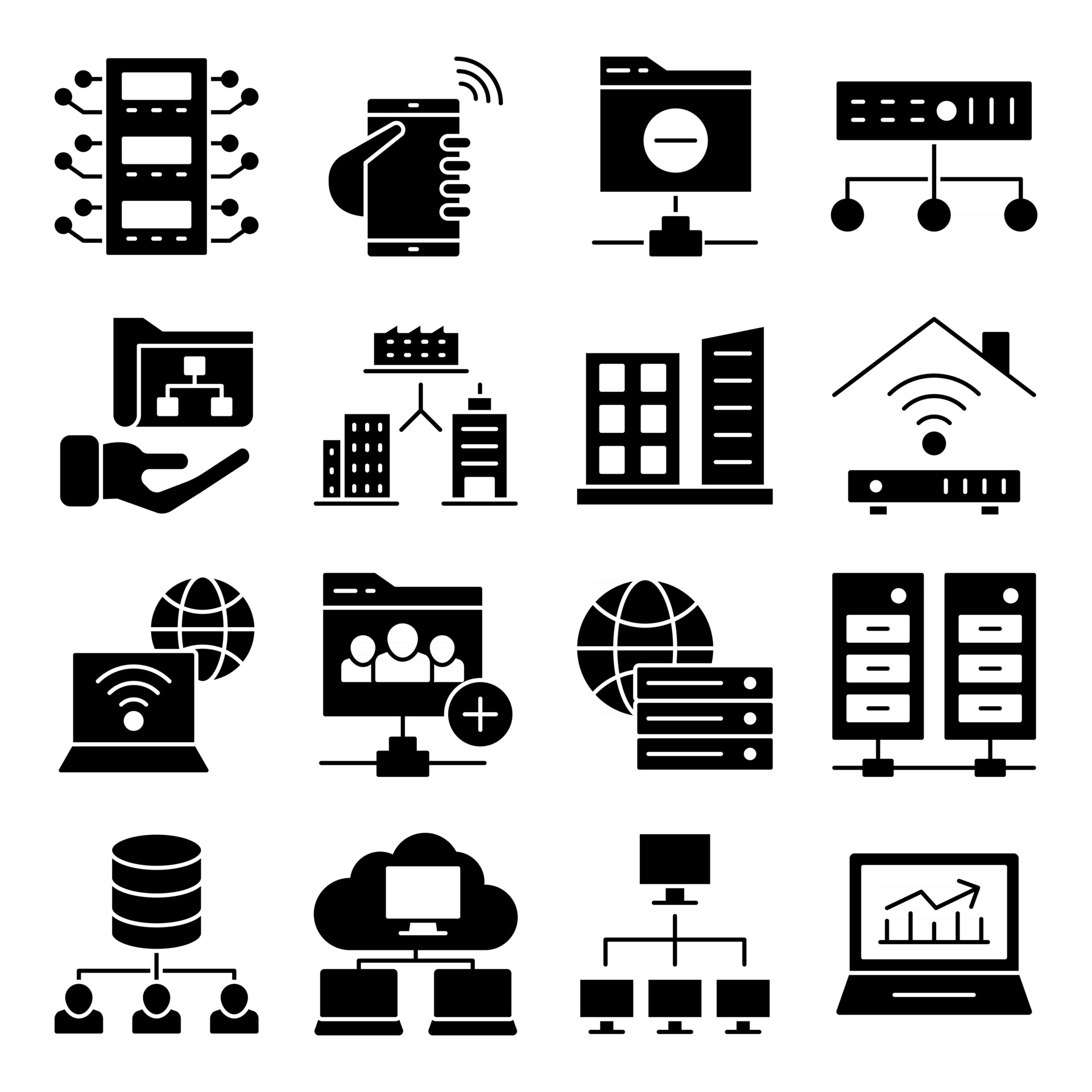 Pack of Data Solid Icons 2513525 Vector Art at Vecteezy