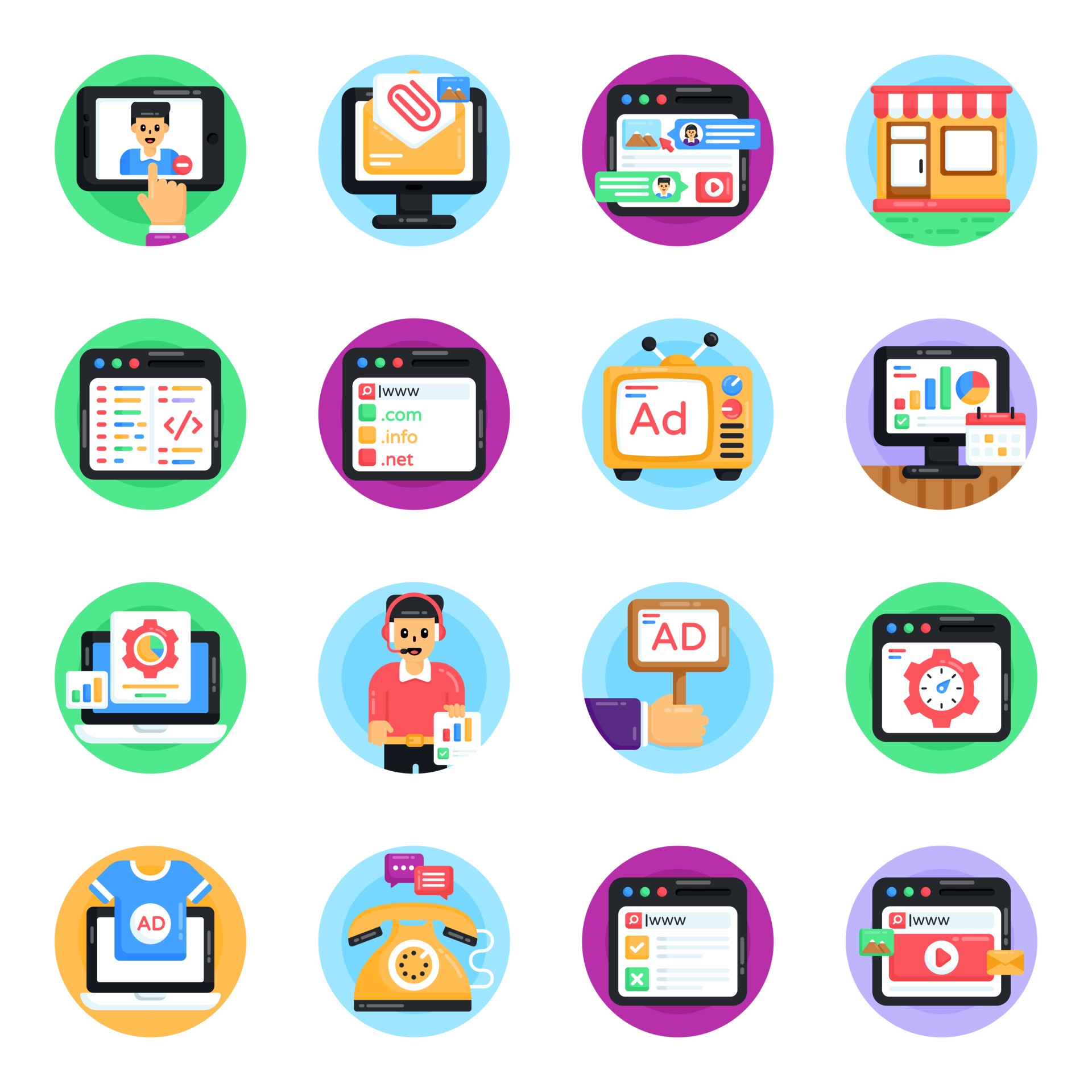 Set of Digital Promotion 2513659 Vector Art at Vecteezy