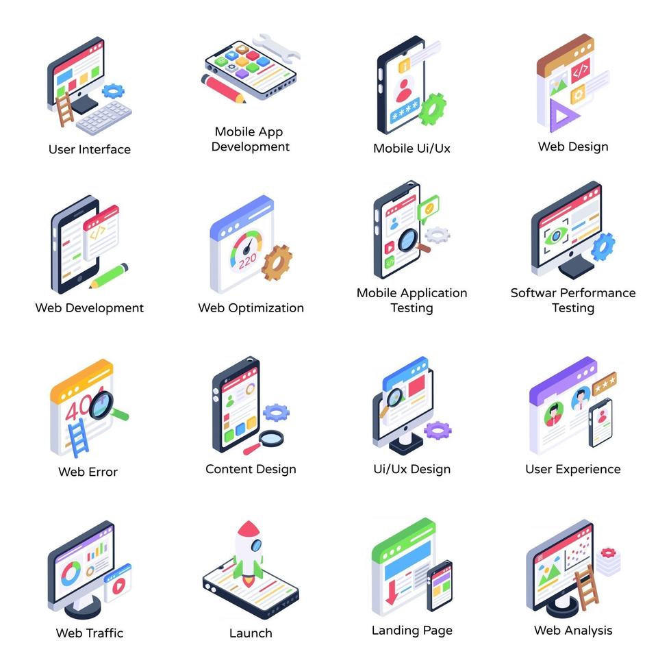 Pack of Web Development 2513677 Vector Art at Vecteezy