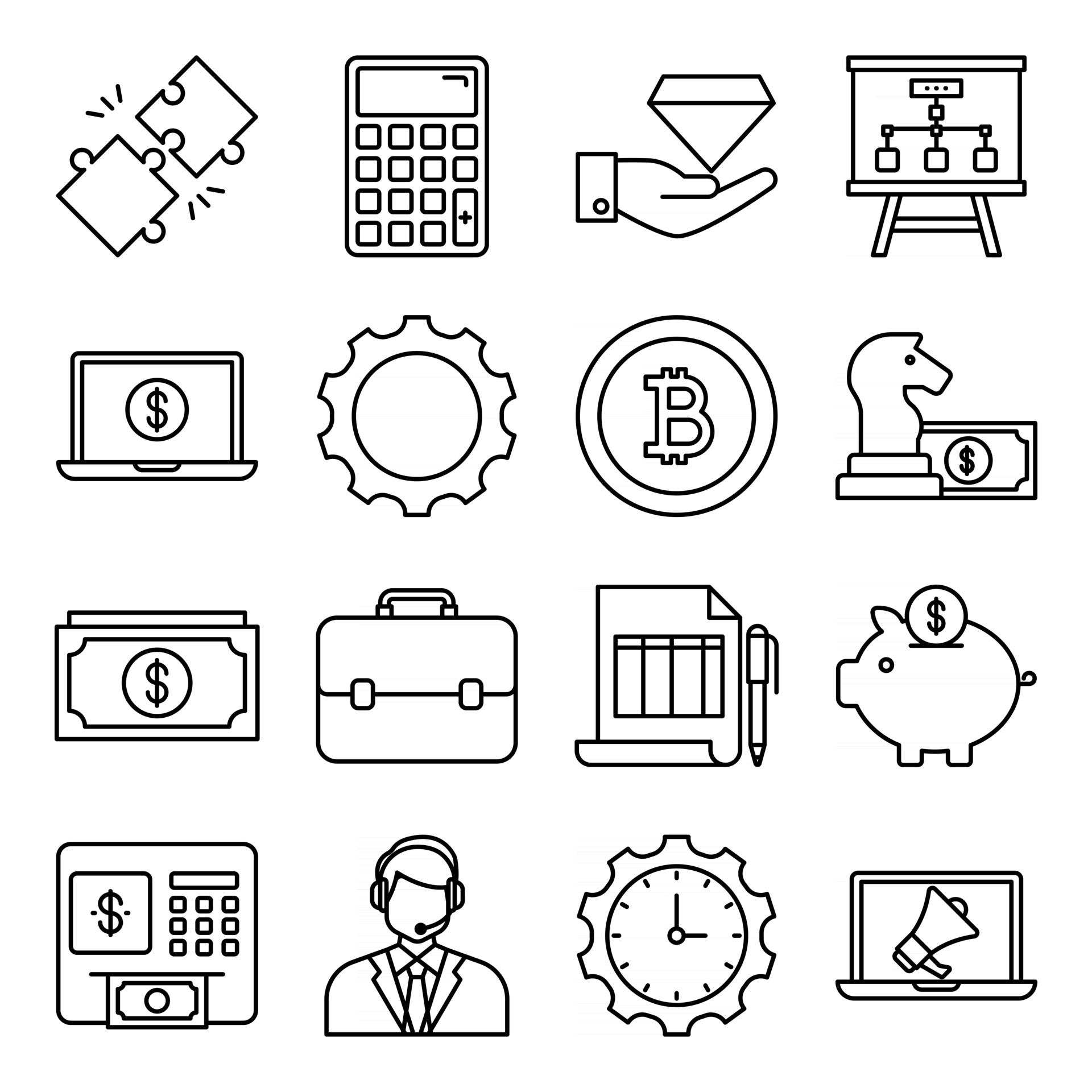 Pack of Financial Linear Icons 2513812 Vector Art at Vecteezy