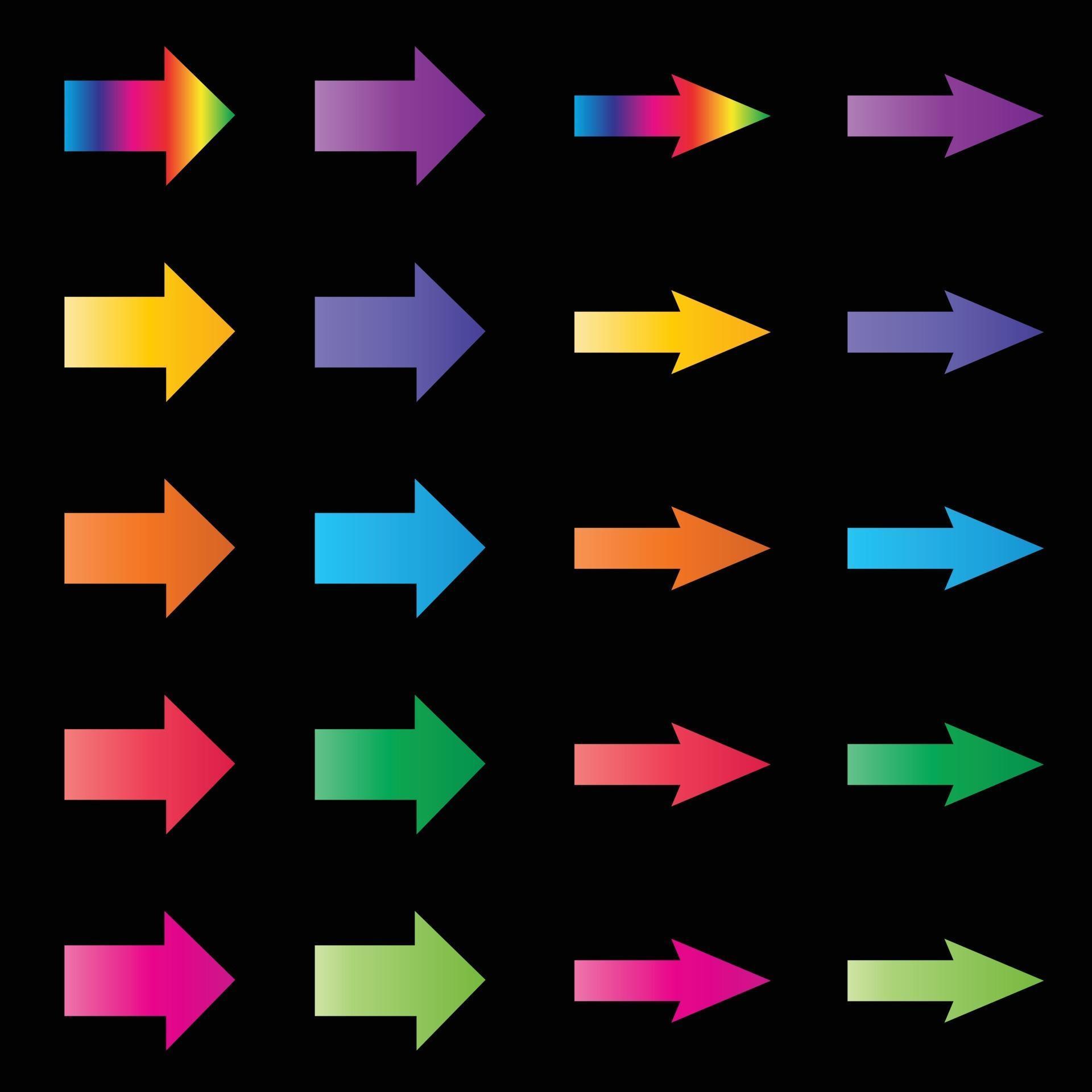 rainbow color vector arrows 2513957 Vector Art at Vecteezy