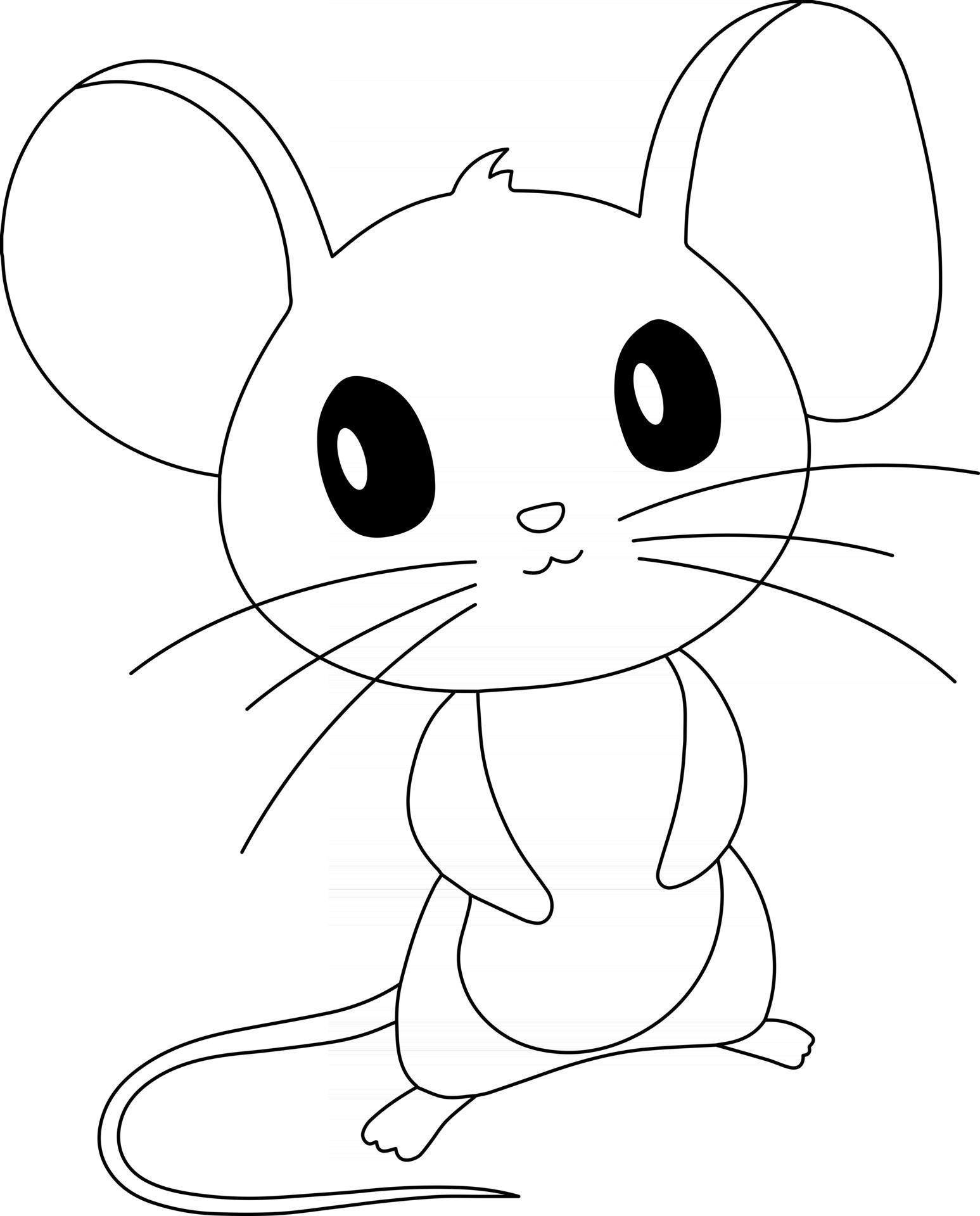 Ratón Para Colorear Página Ideal Para Principiantes Libro Para Colorear 2514262 Vector En Vecteezy