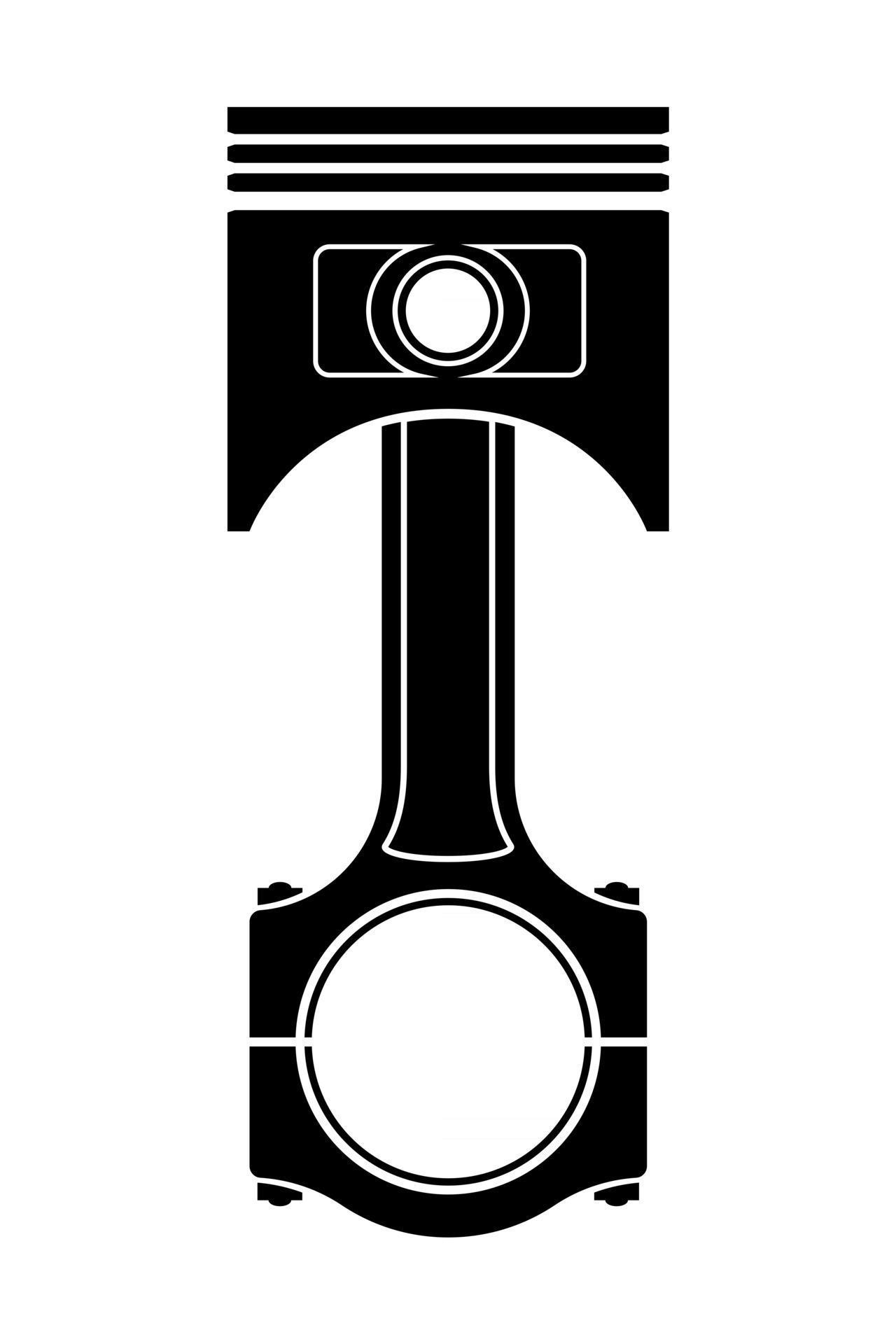piston with a connecting rod part of a car engine stock vector ... piston with a connecting rod part of a car engine stock vector ...