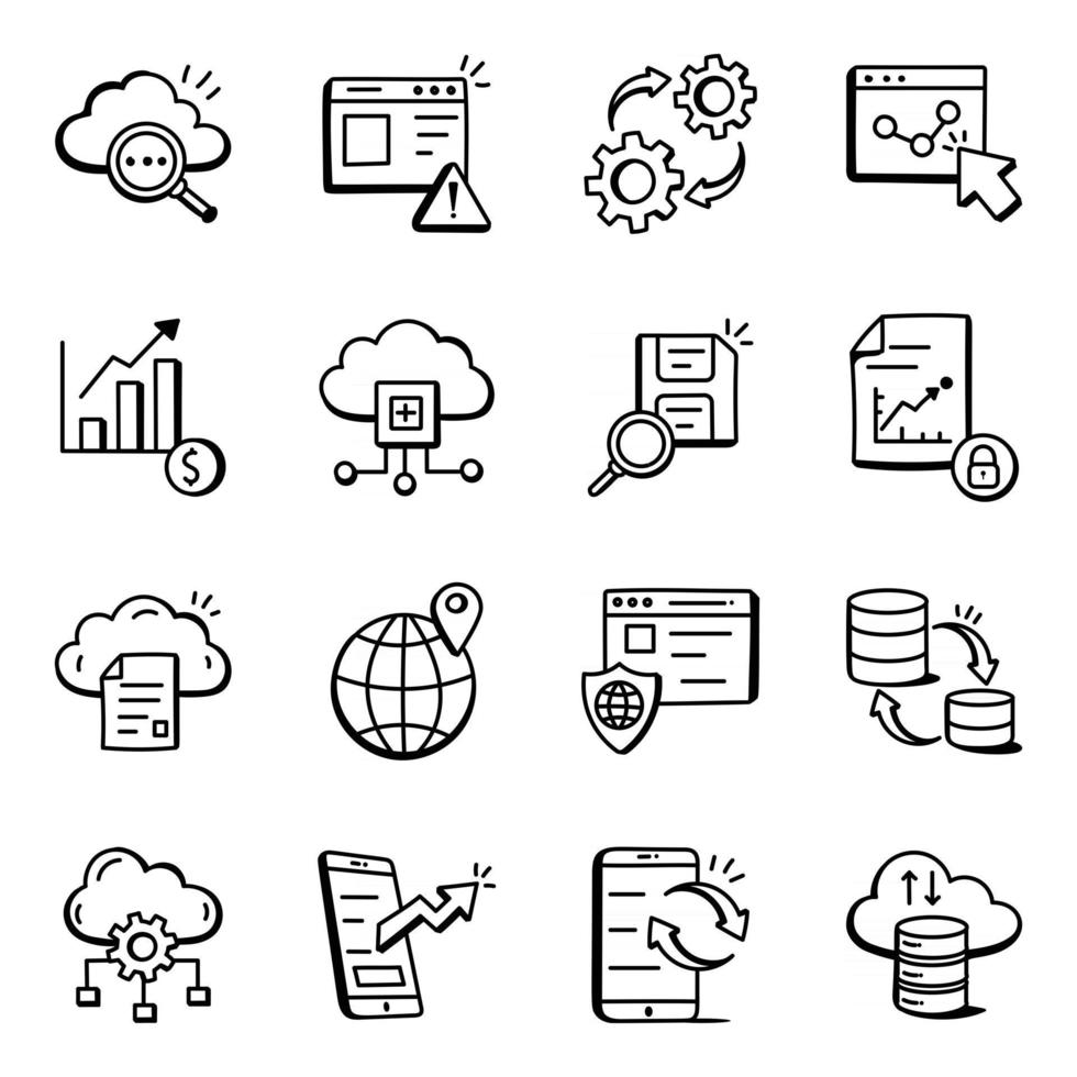 Set of Big Data 2517963 Vector Art at Vecteezy