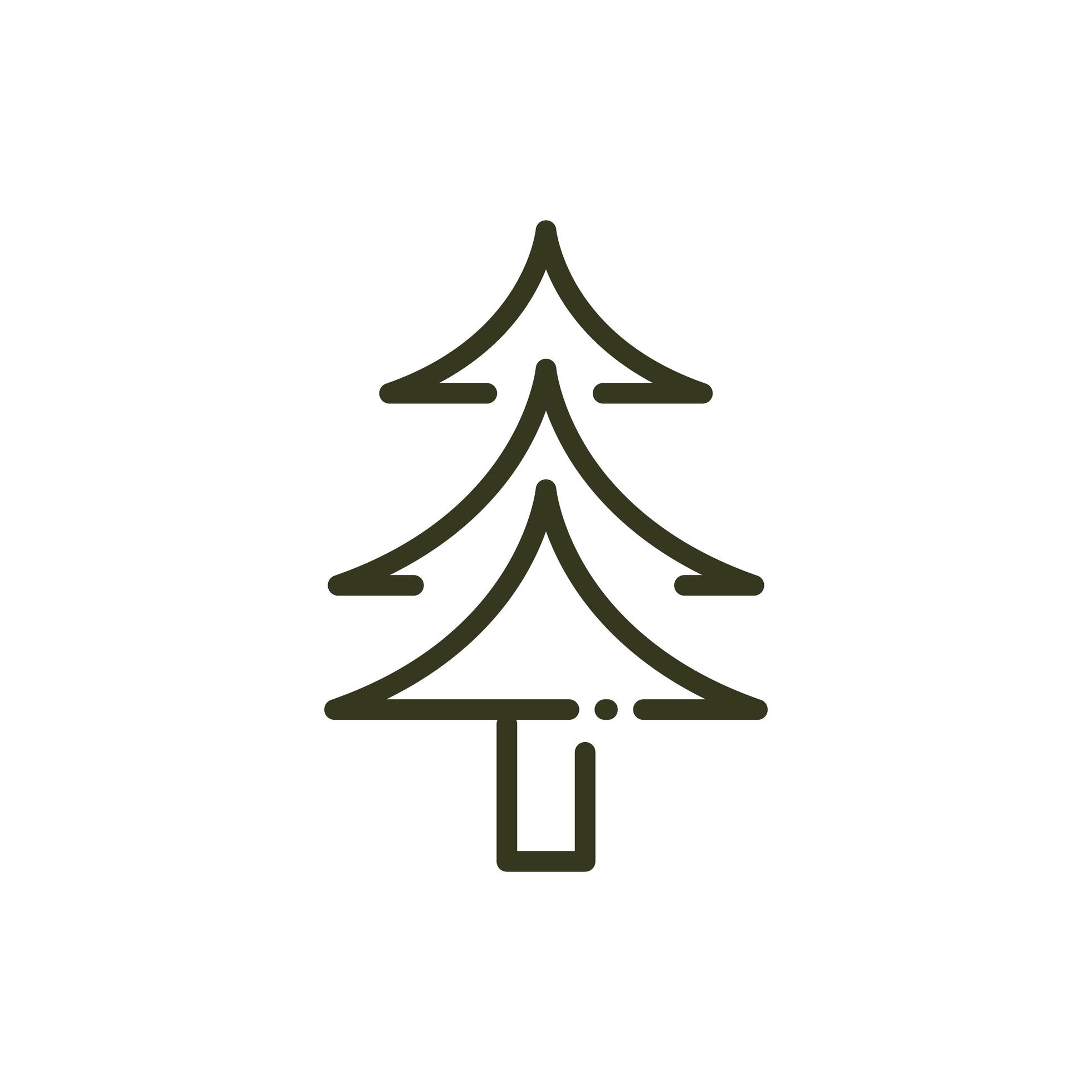 pine tree forest nature line design 2521659 Vector Art at Vecteezy